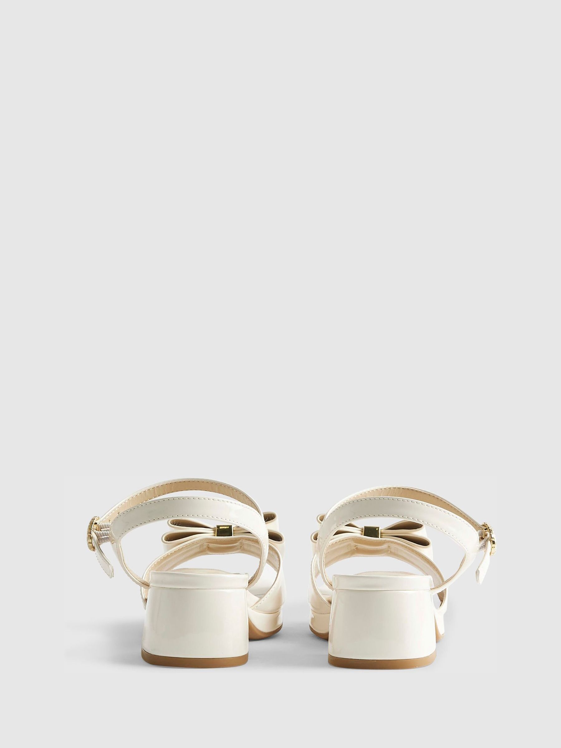 Buy River Island Cream Bow Heeled Sandals from the Next UK online shop