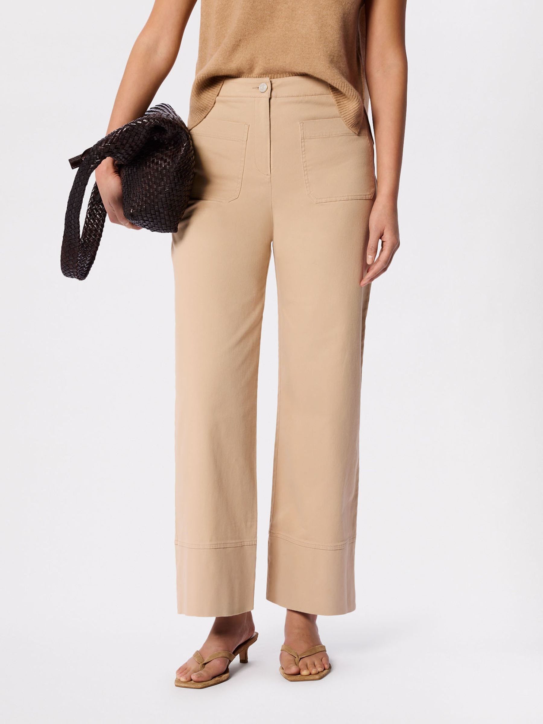 Buy Whistles Nude Wide Leg Casual Cotton Trousers from Next USA