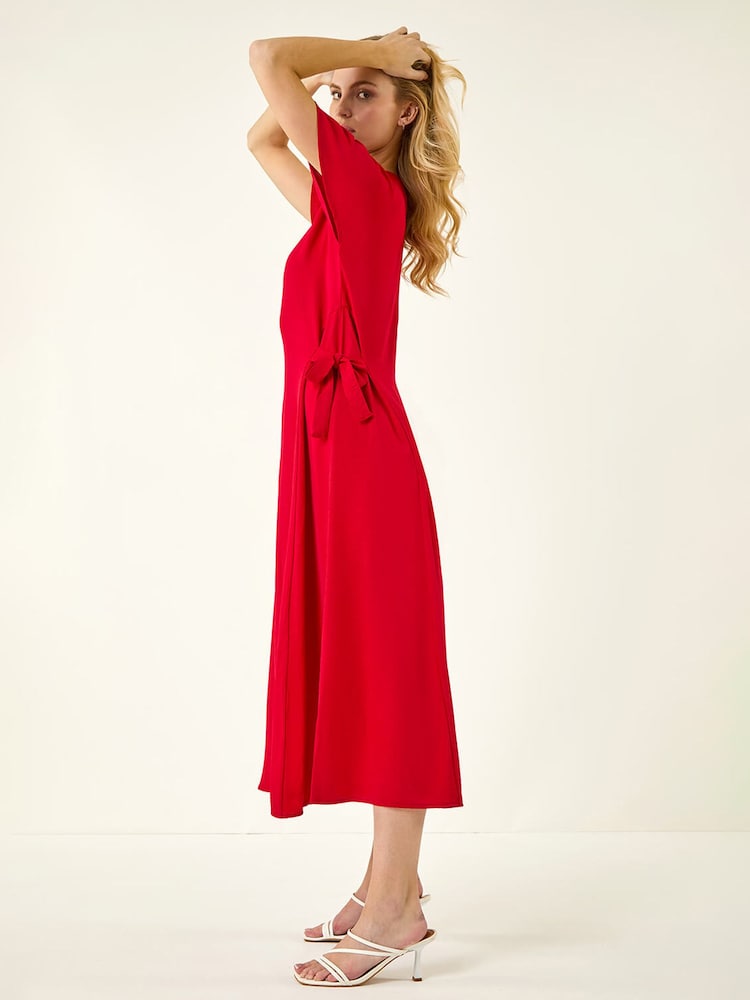 Buy Roman Red Side Tie Detail Midi Dress from Next Australia