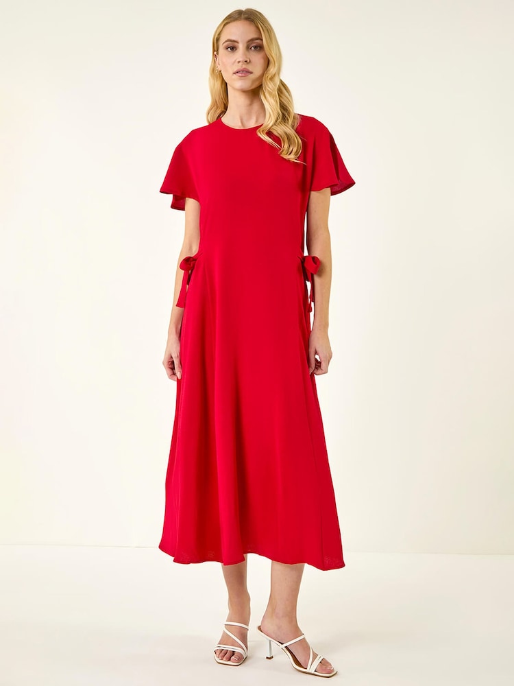 Buy Roman Red Side Tie Detail Midi Dress from Next Australia