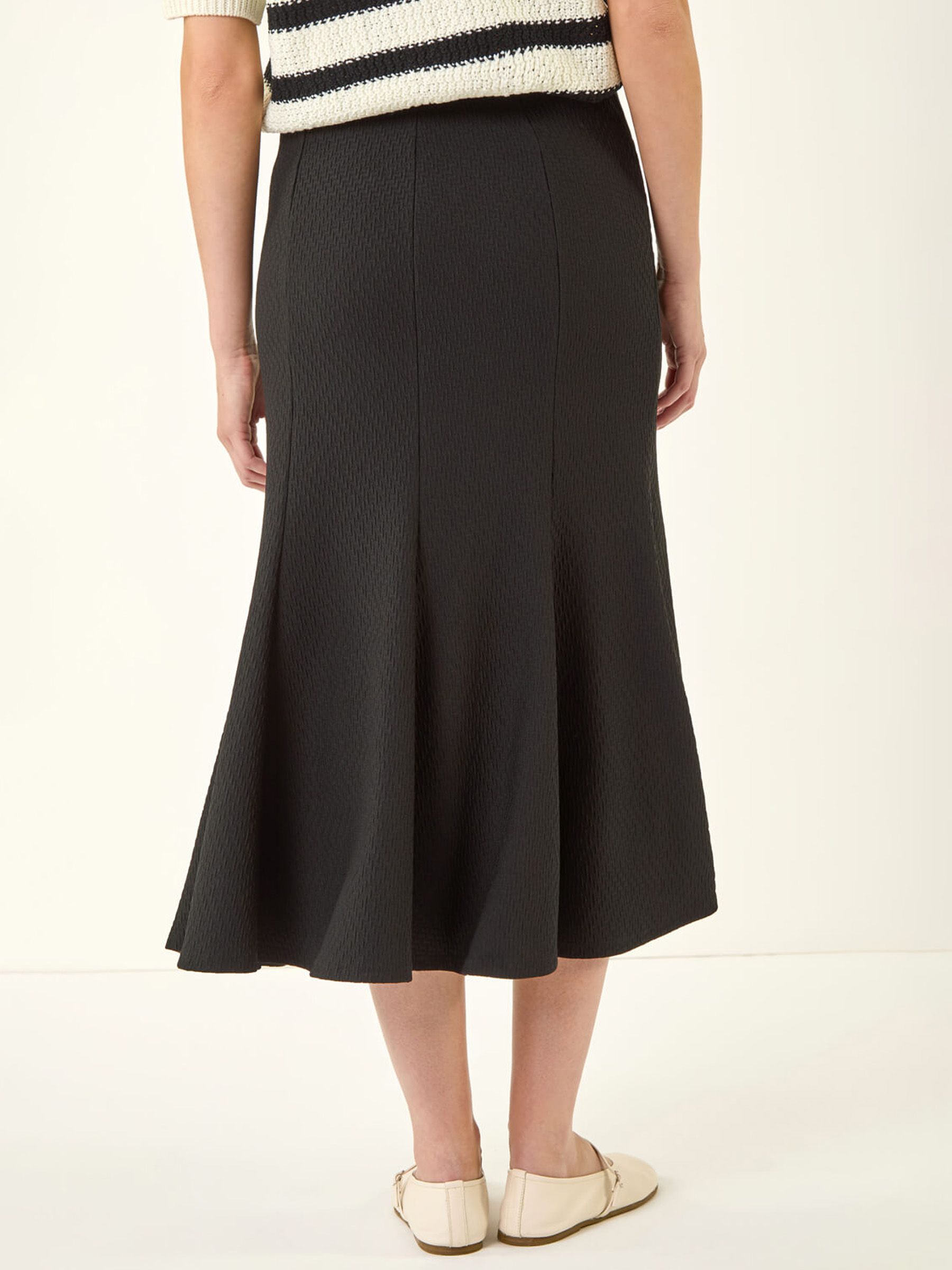 Buy Roman Black Textured Panel Stretch Maxi Skirt from Next New Zealand