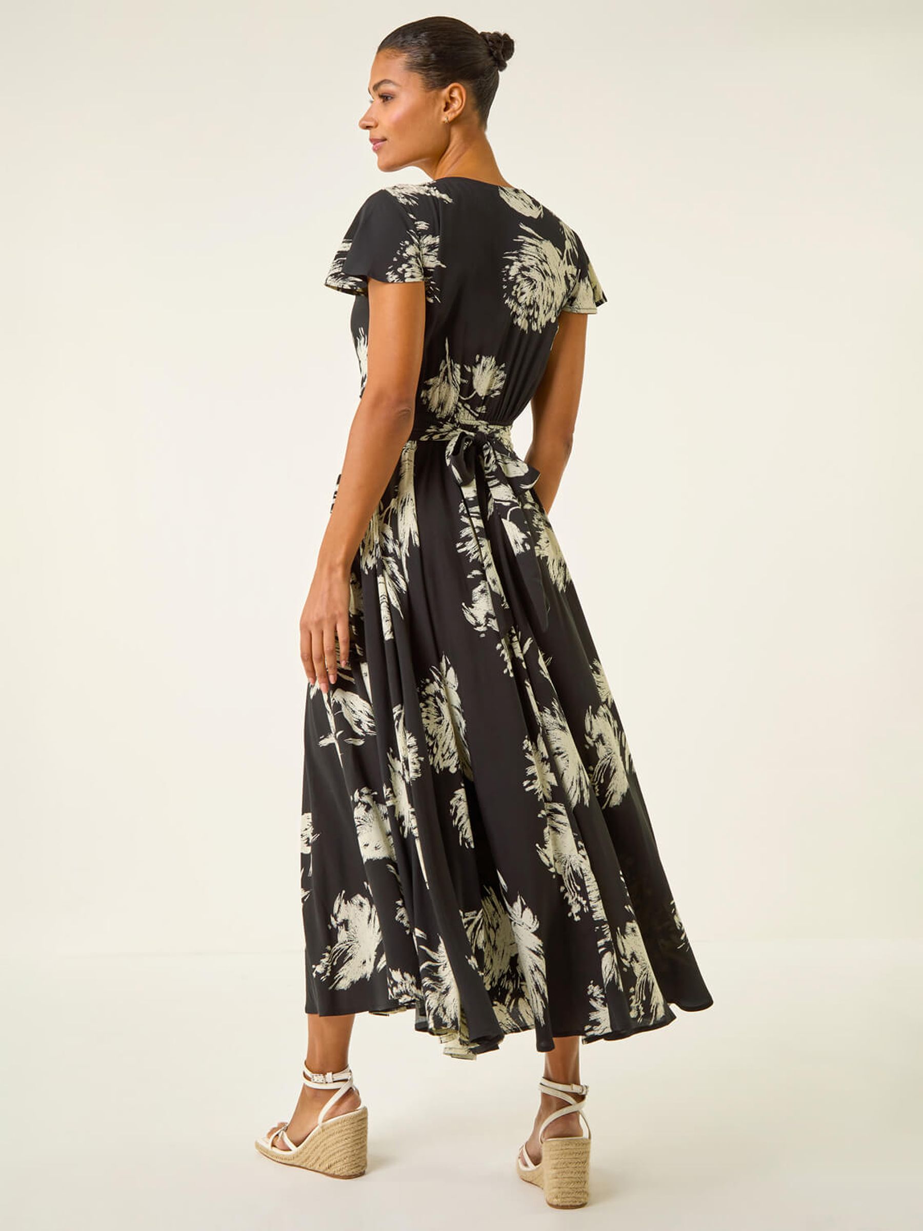 Buy Roman Floral Print Ruched Midi Dress from Next Ukraine