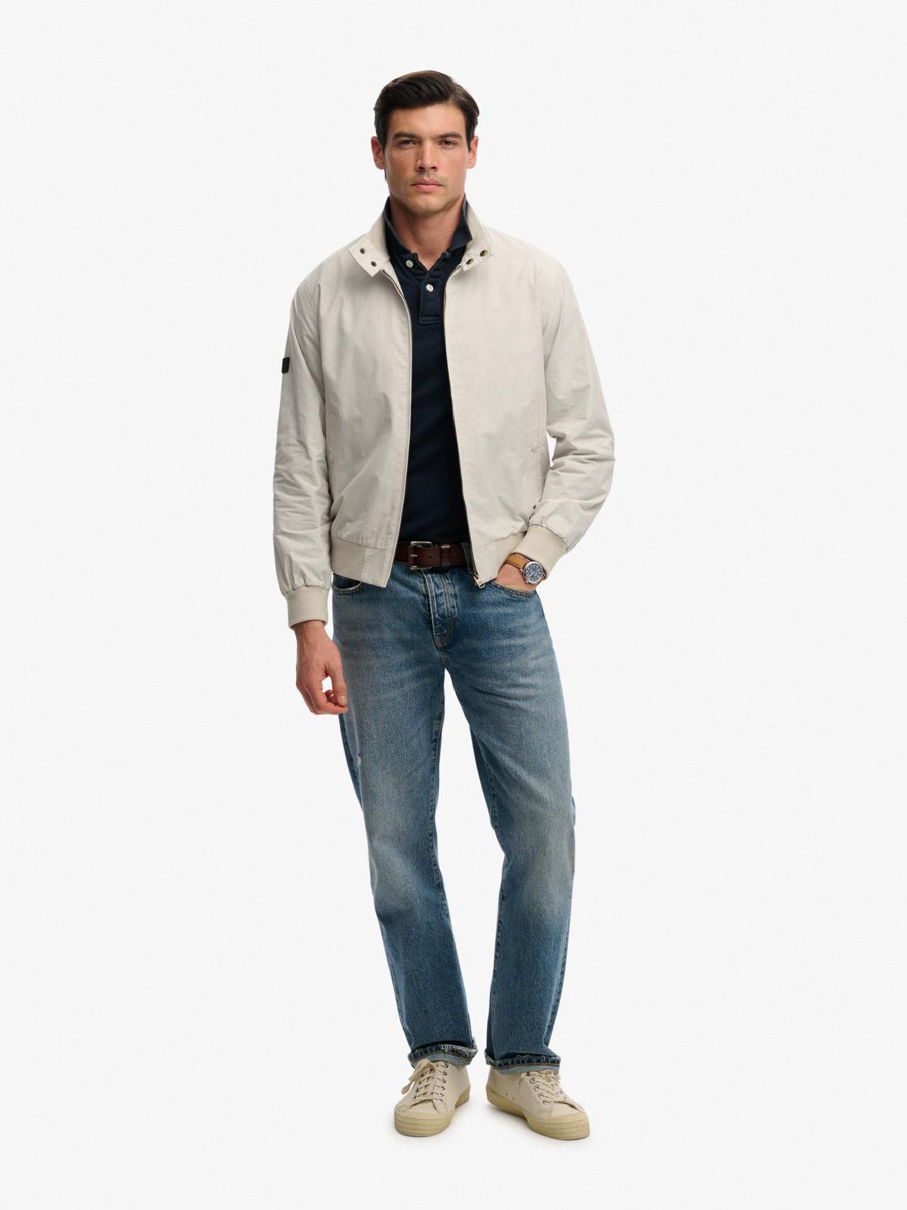 Buy Grey - Superdry Classic Harrington Jacket from Next France