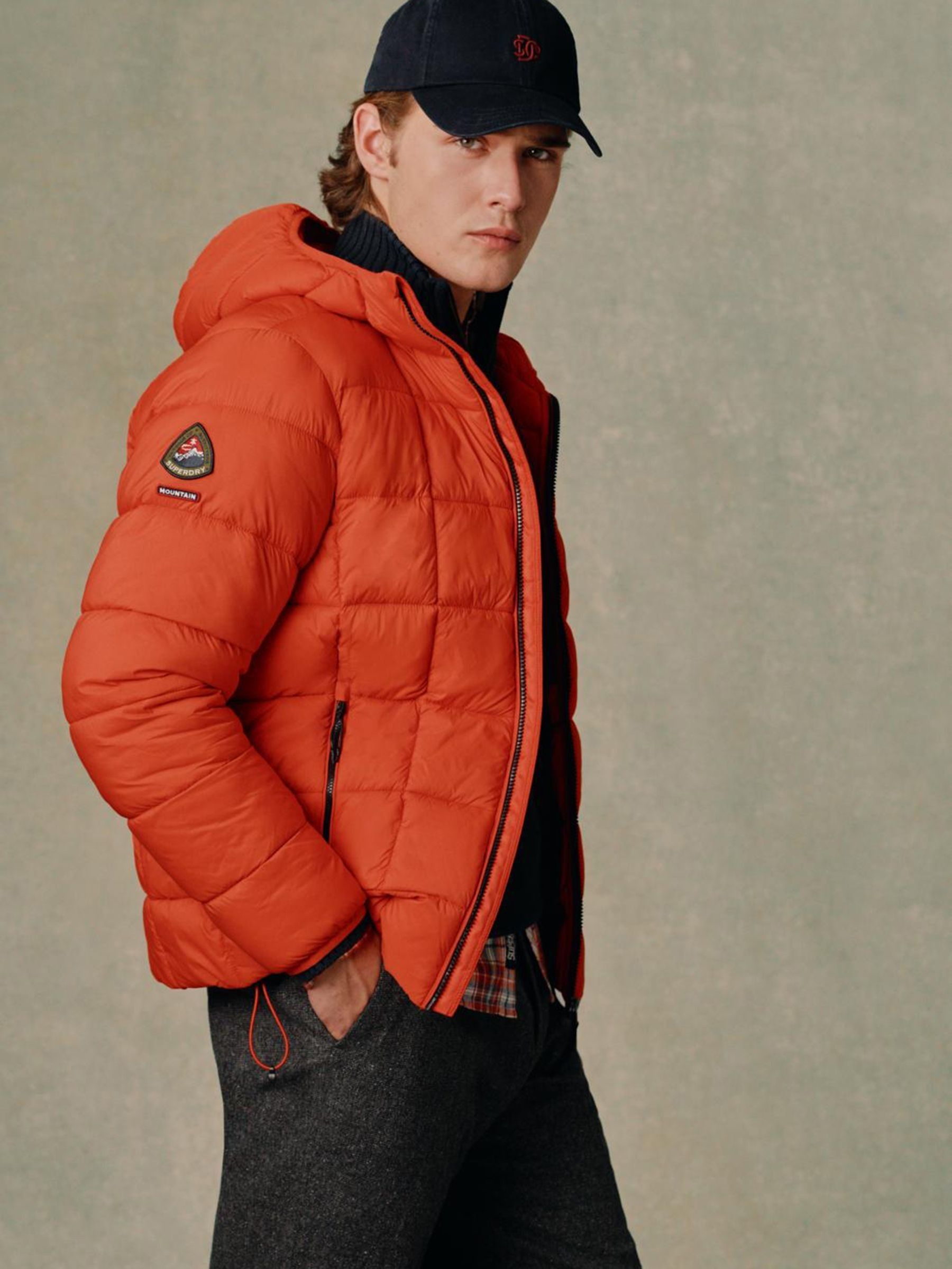 Buy Superdry Orange Hooded Box Quilt Fuji Lite Jacket from the Next UK ...
