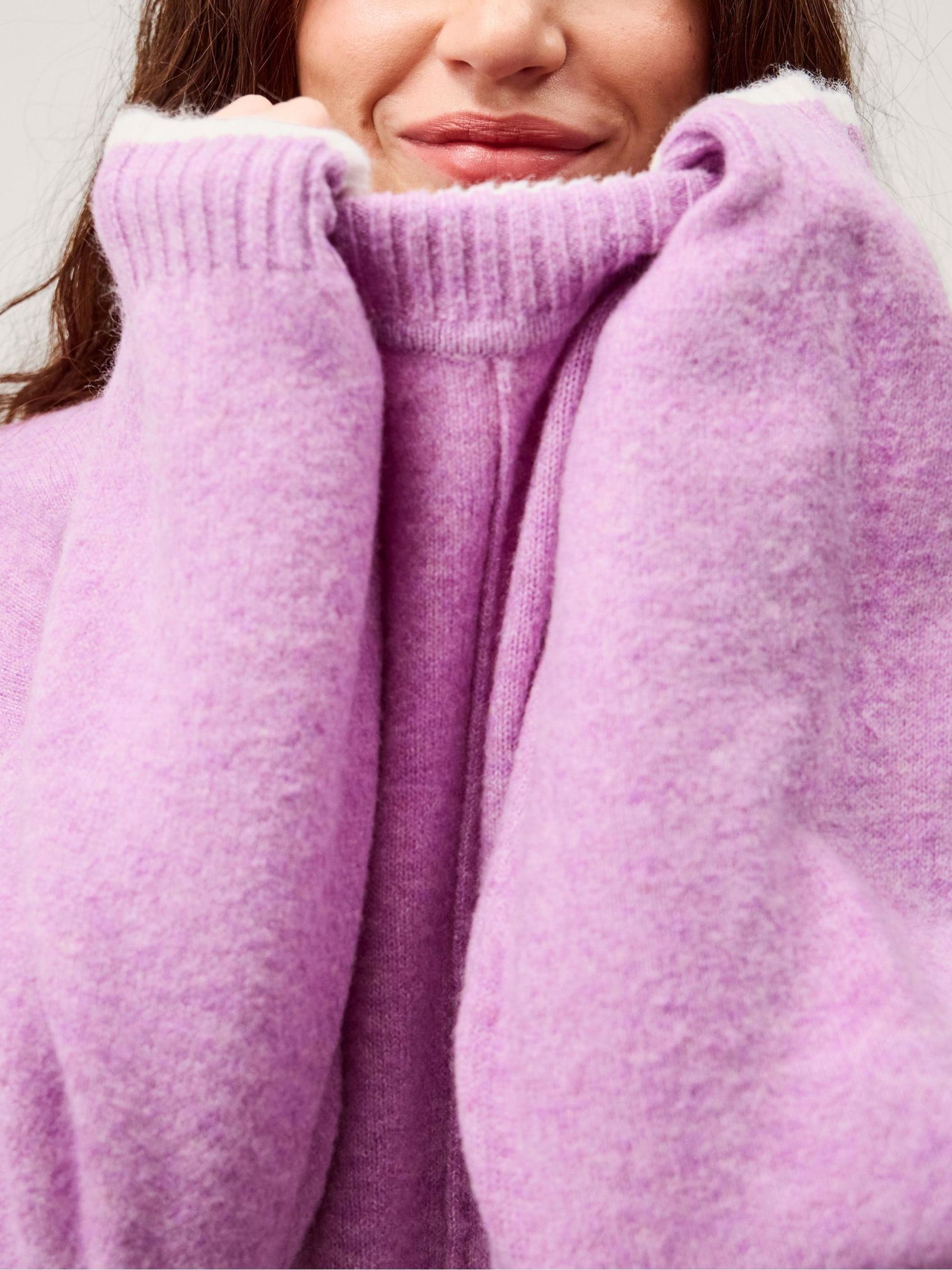 Buy Monsoon Lilac Purple Tori Oversized Tipped Jumper from Next Belgium