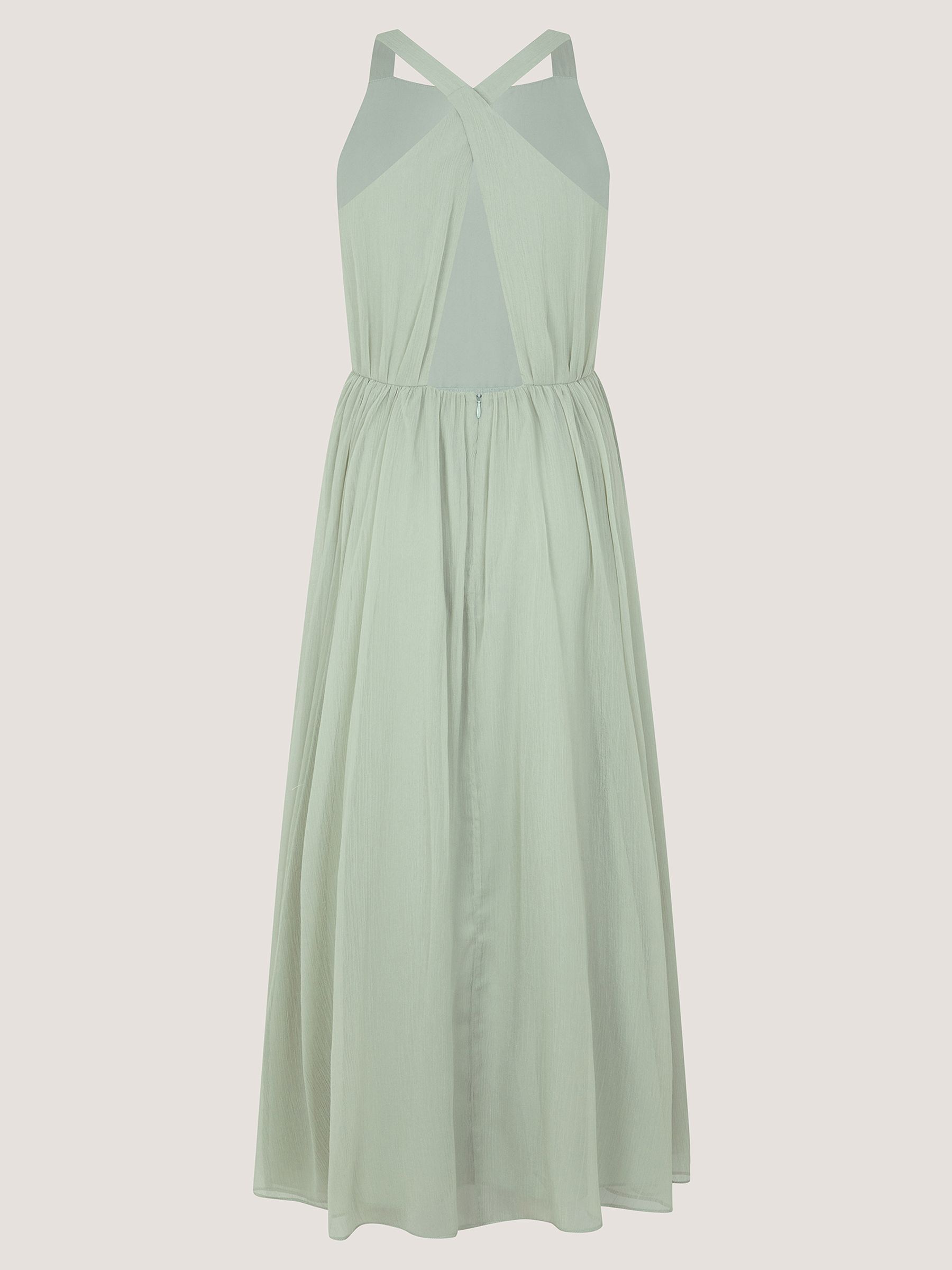Buy Monsoon Green Ellay Cross Back Chiffon Prom Dress from Next Ireland