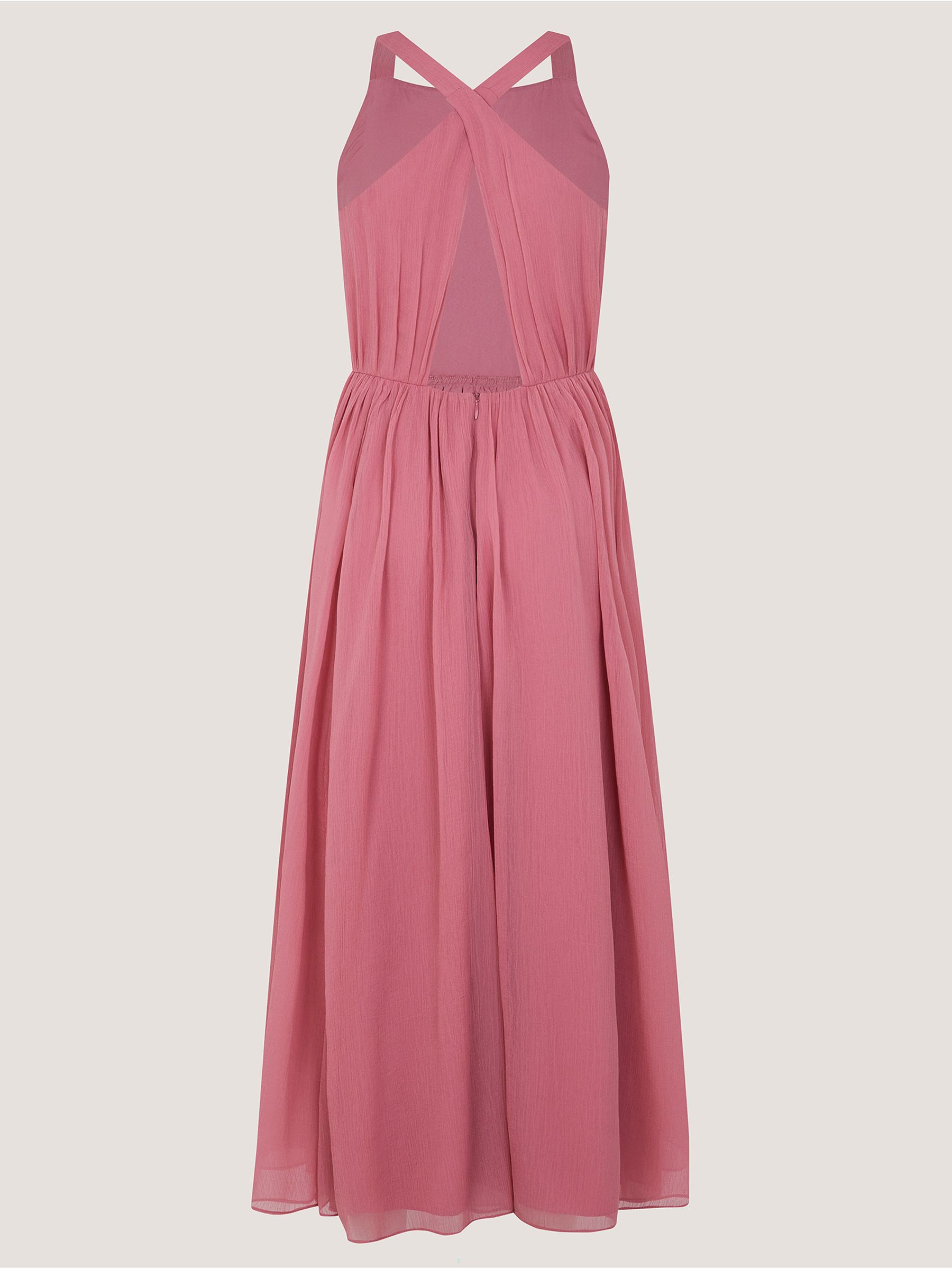 Buy Monsoon Pink Ellay Cross Back Chiffon Prom Dress from Next Ireland