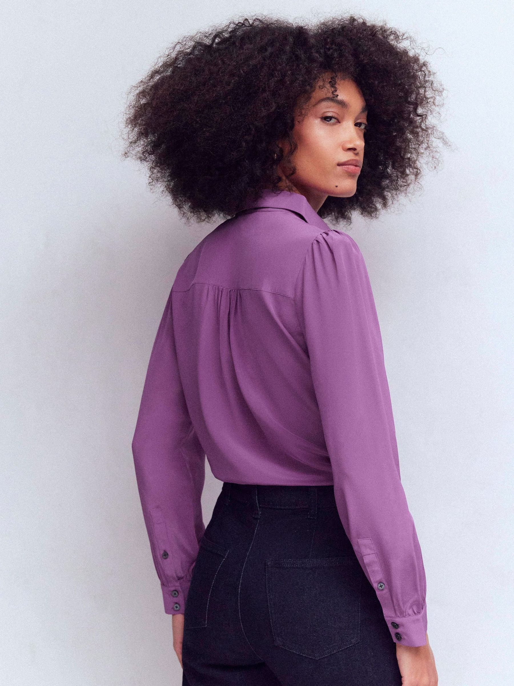 Buy Boden Purple Sara Silk Shirt from the Next UK online shop