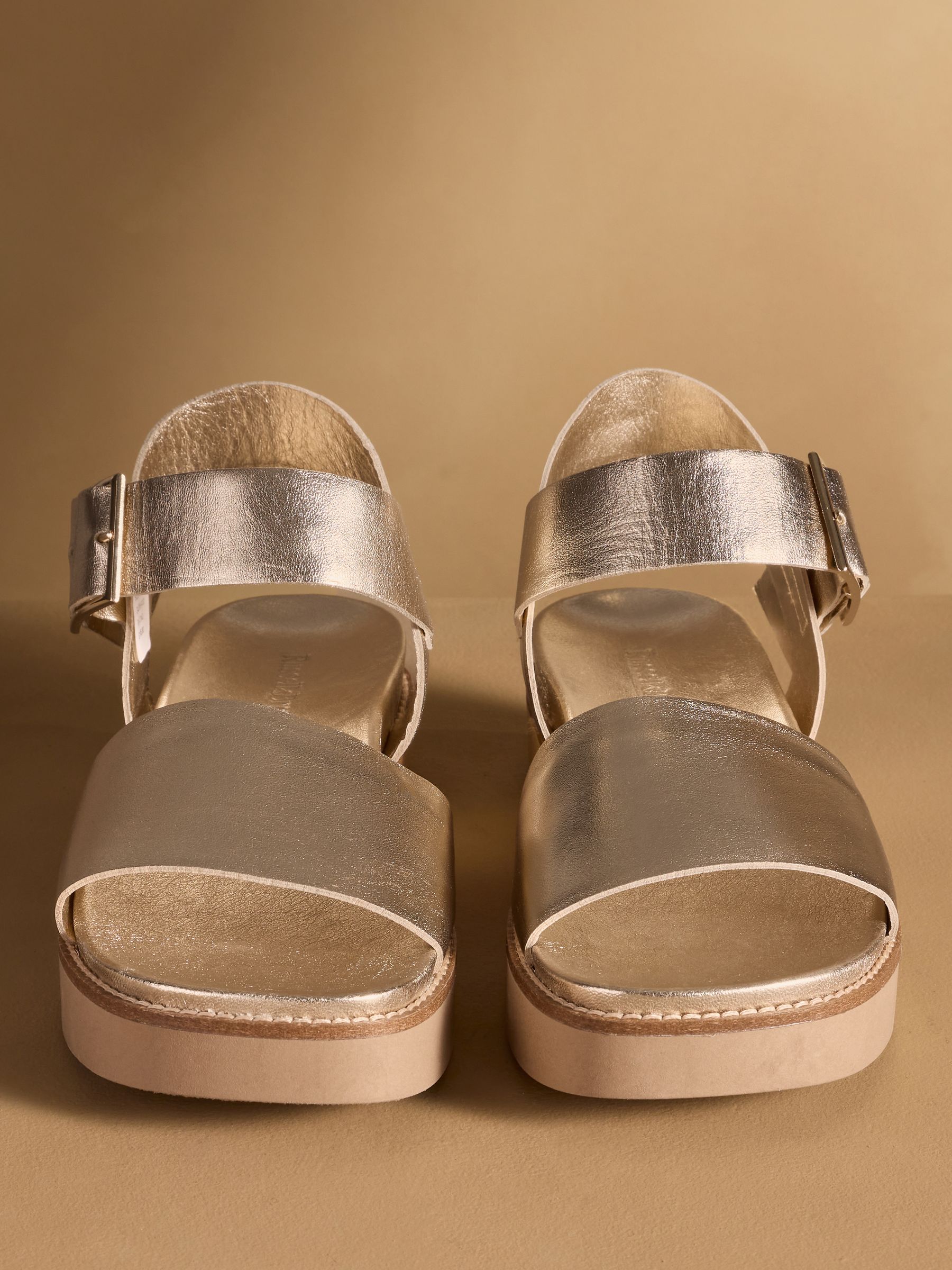 Buy Russell & Bromley Gold Boston Flatform Sandals from the Next UK ...