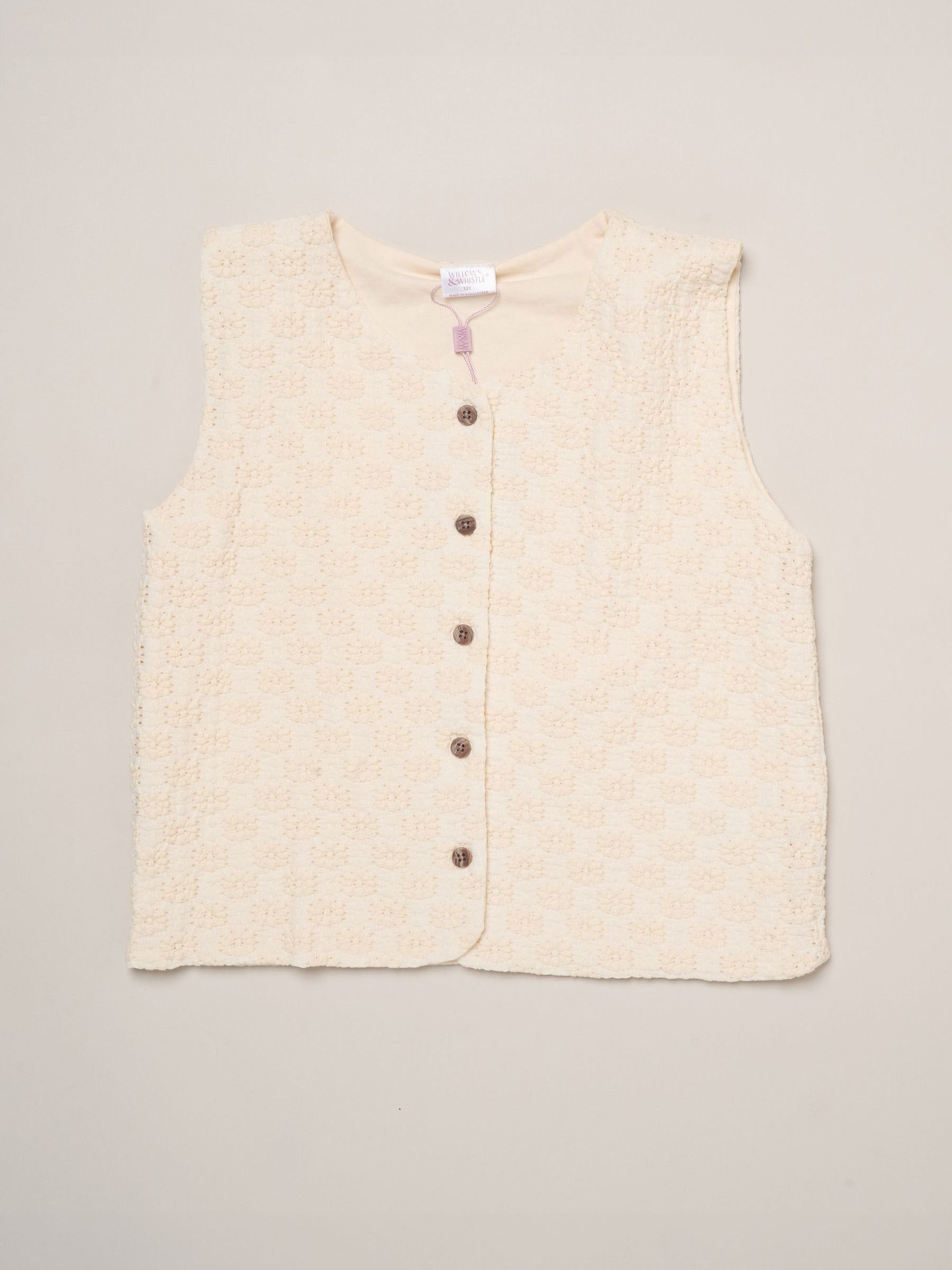 Buy Miss Cream Textured Top Wide Leg Trouses And Scrunchie Outfit Set ...