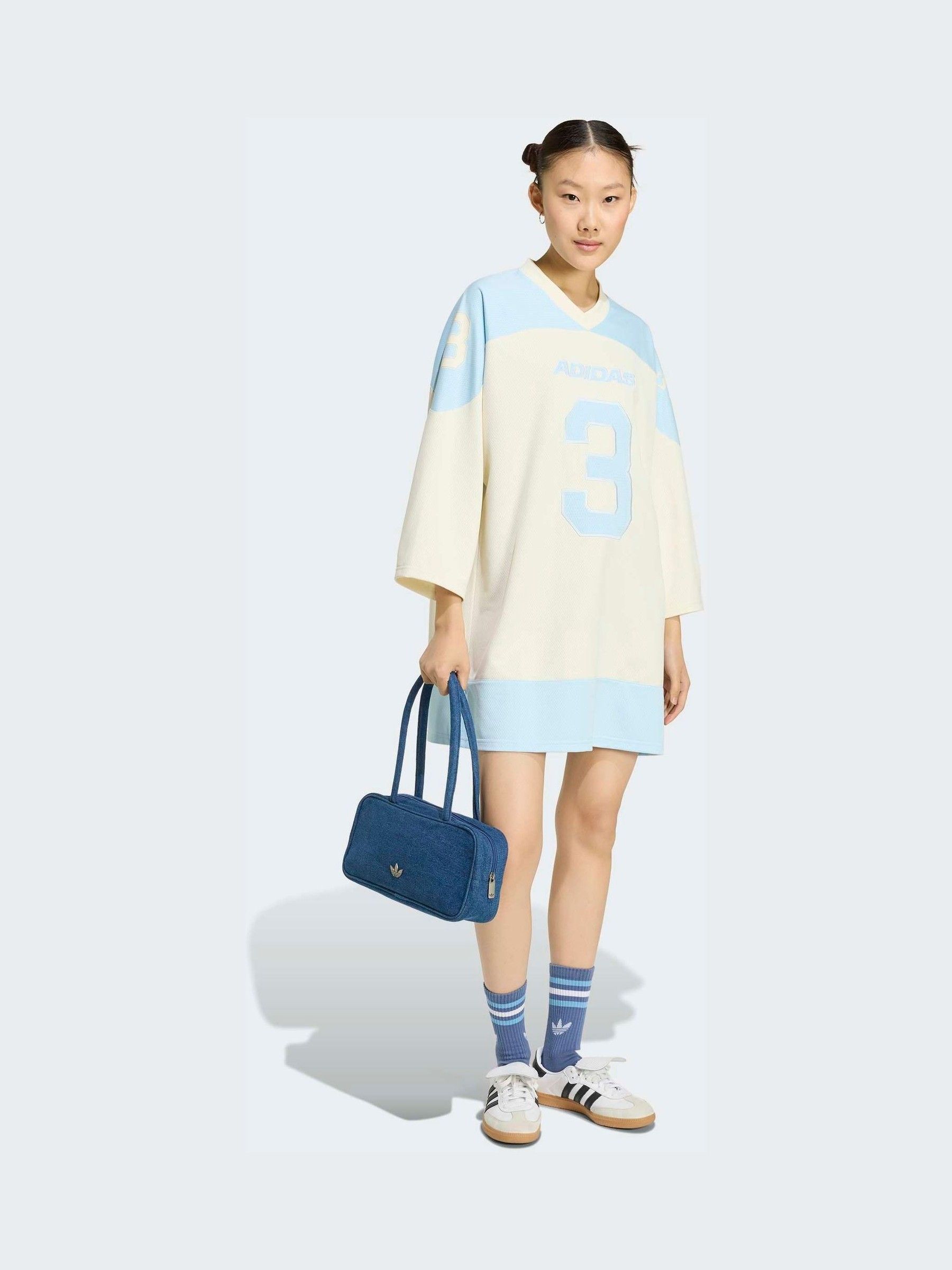 Buy adidas Originals Light Blue Hockey Jersey Dress from the Next UK ...