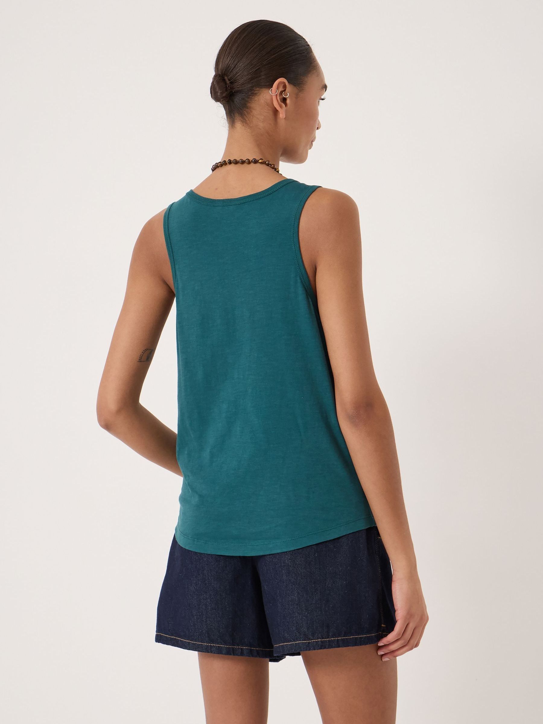 Buy Hush Dark Green Cotton Slub Tank Top from the Next UK online shop