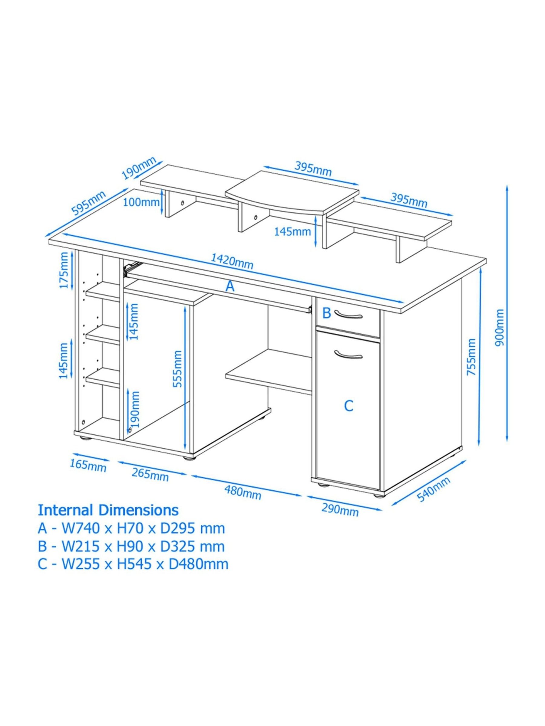 Buy Alphason Brown San Diego Computer Desk from the Next UK online shop