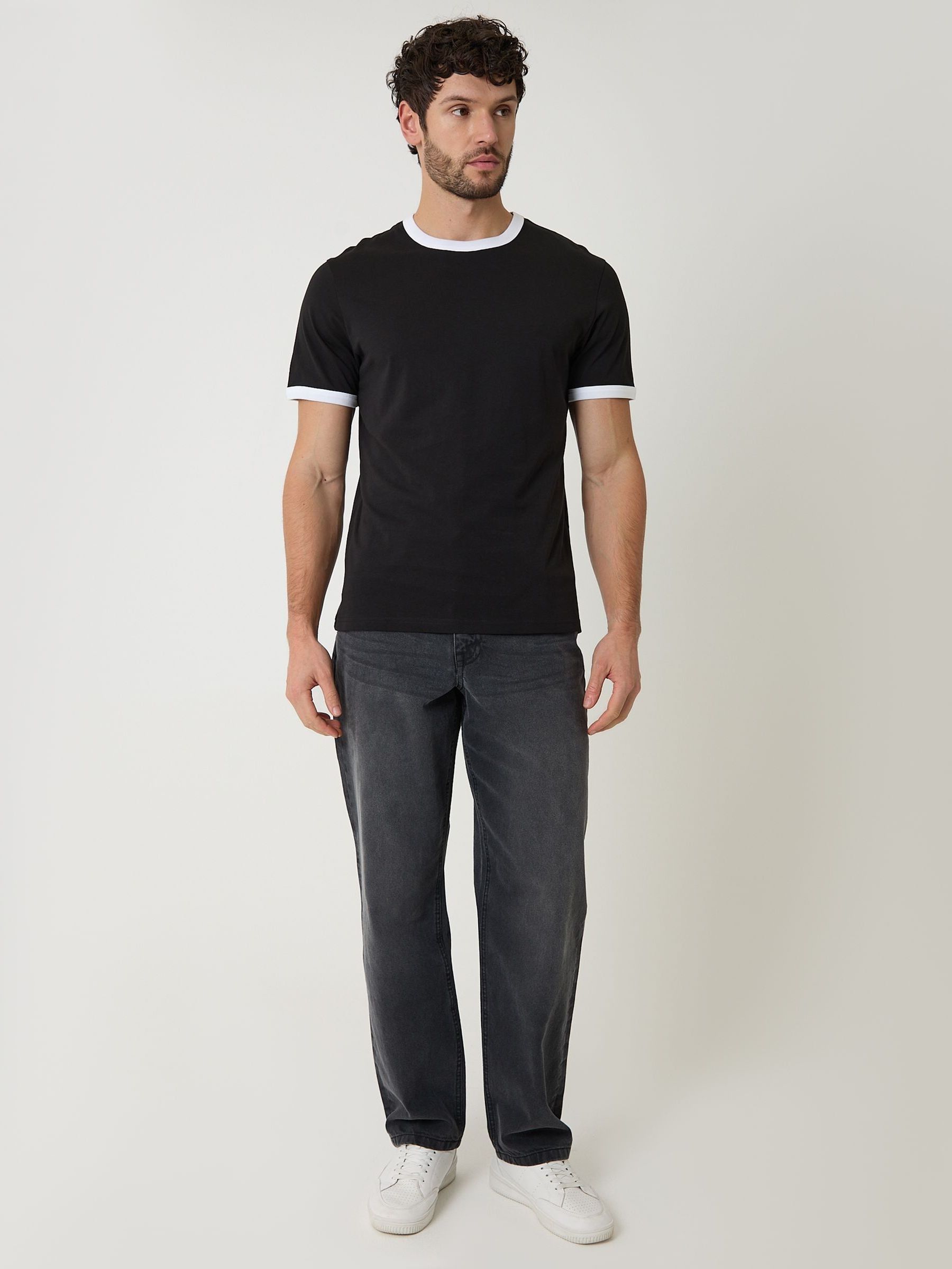 Buy Threadbare Black Cotton Ringer T-Shirts 2 Pack from Next Bangladesh