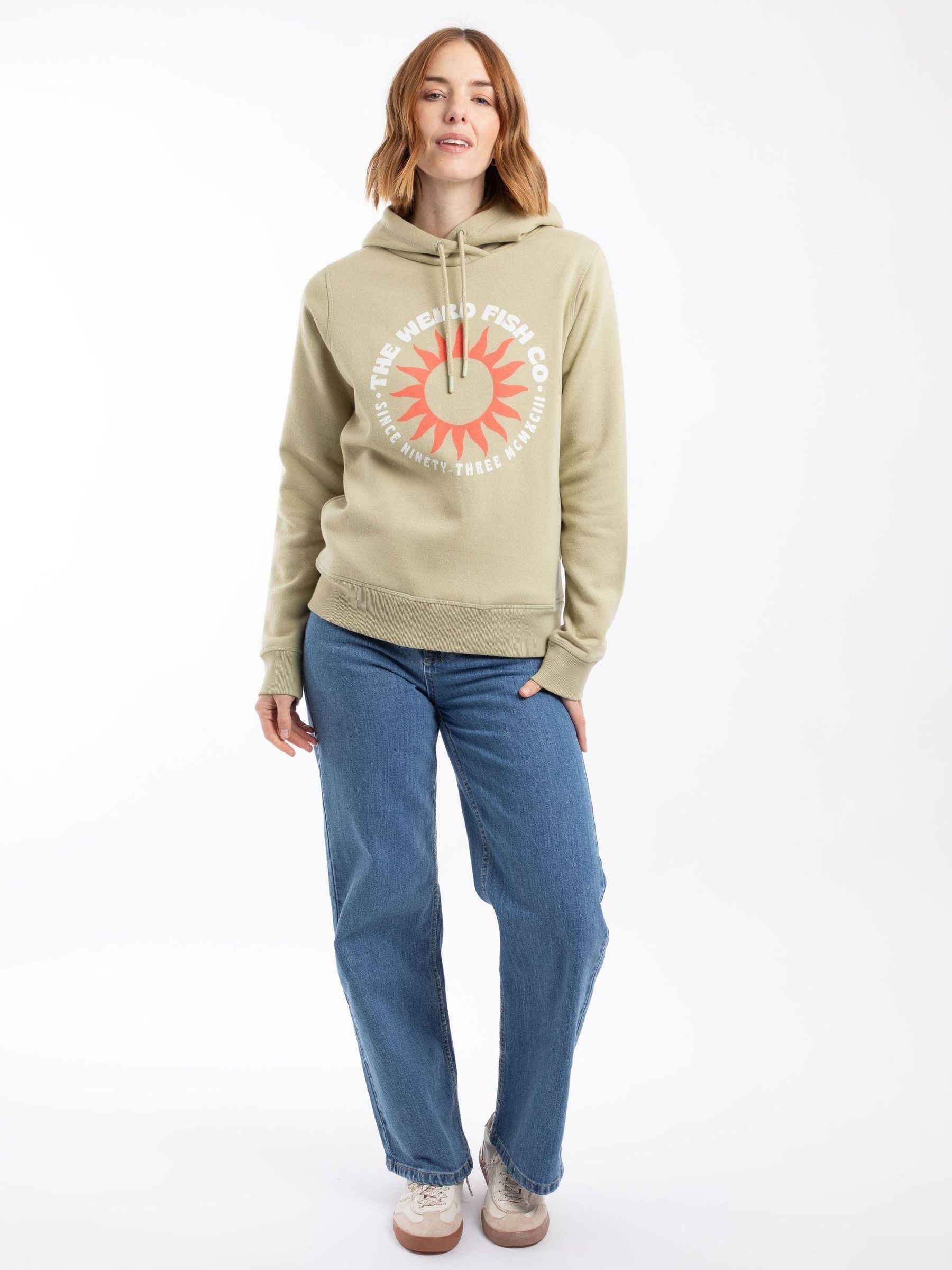 Buy Weird Fish Green Kira Graphic Popover Back Print Hoodie from the ...