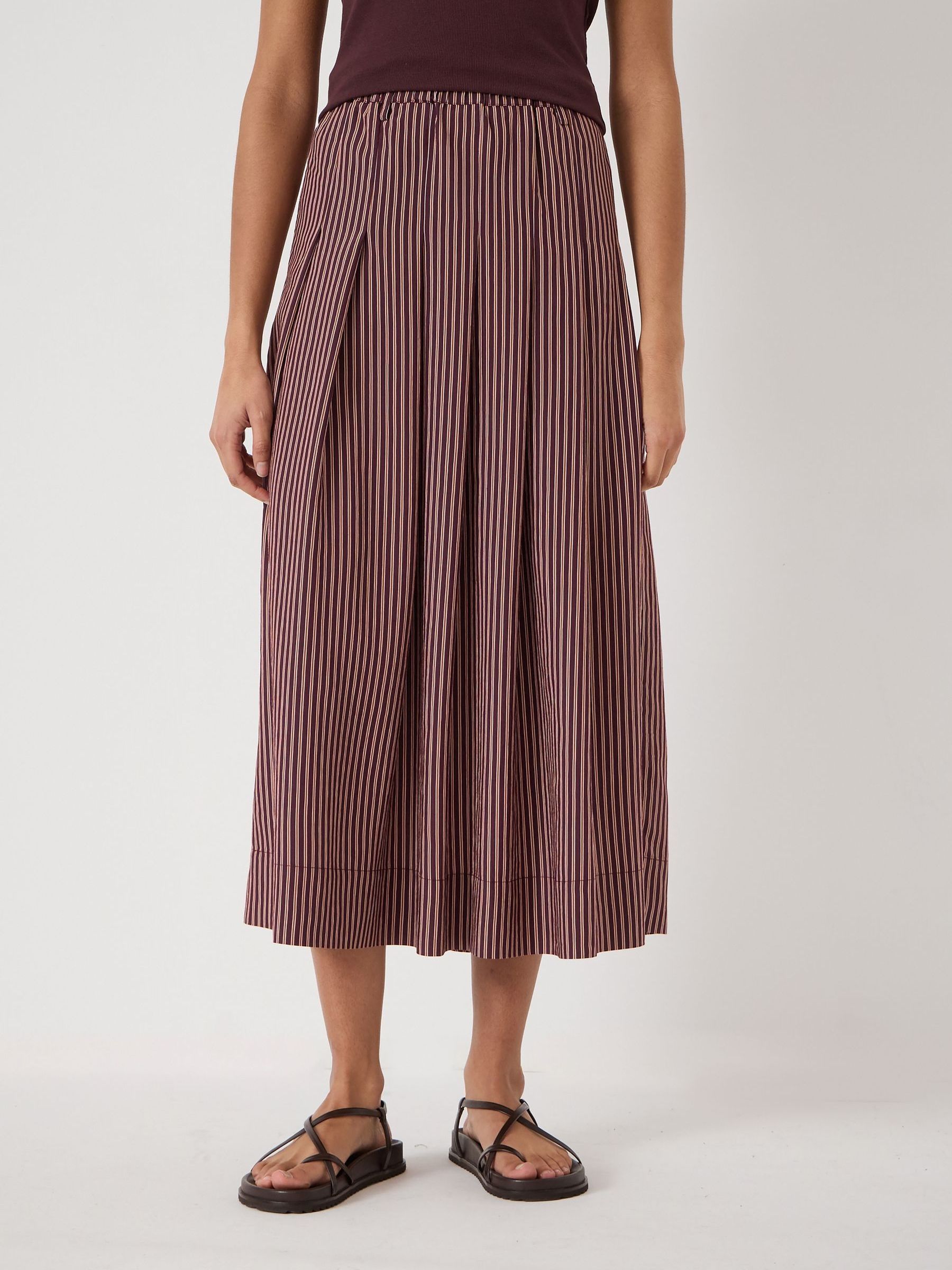 Buy Hush Red Stripe Ivy Pleated Midi Skirt from Next Italy