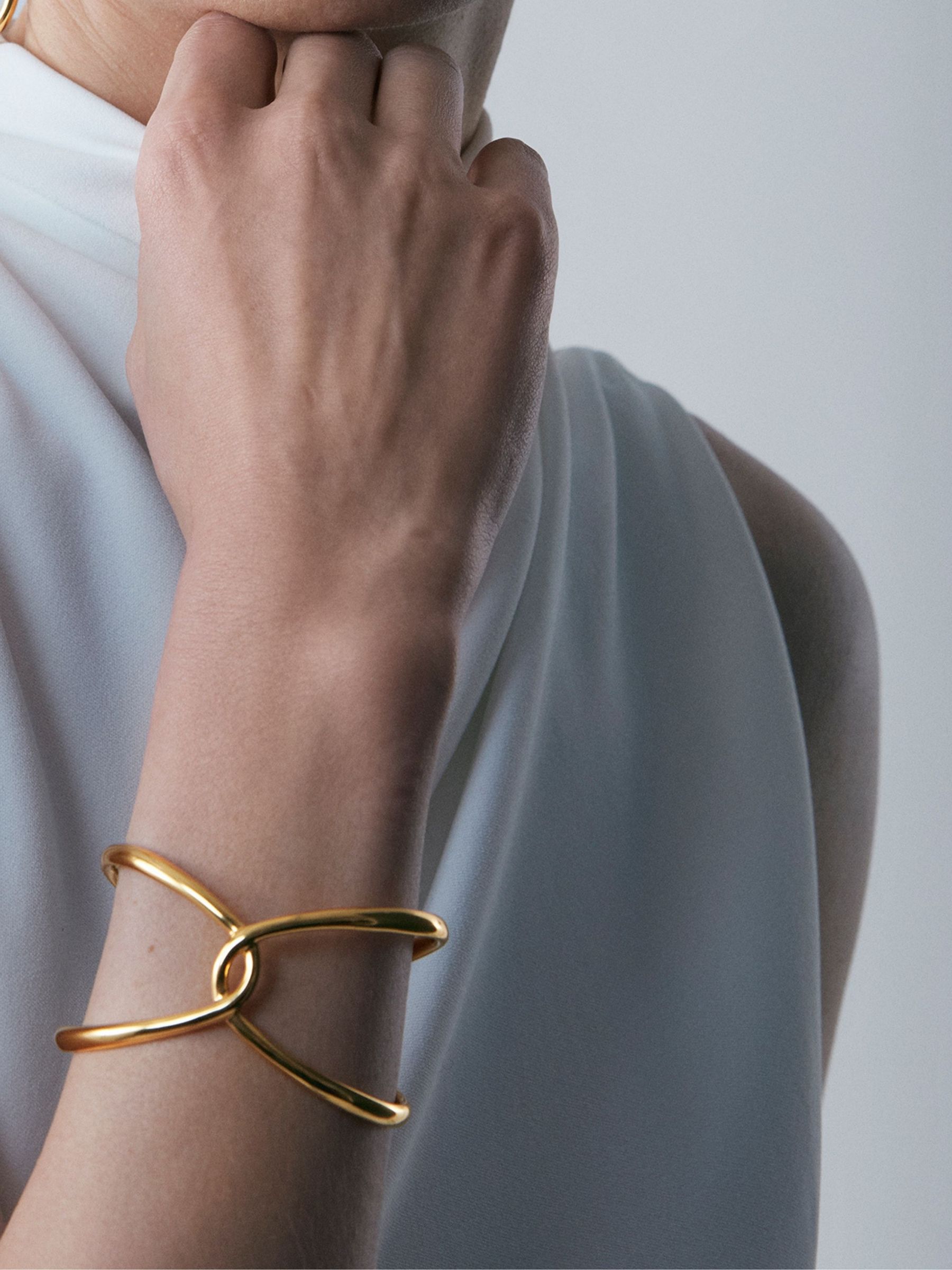 Buy Dinny Hall Gold Tone Twist Open Cuff Bracelet from the Next UK ...