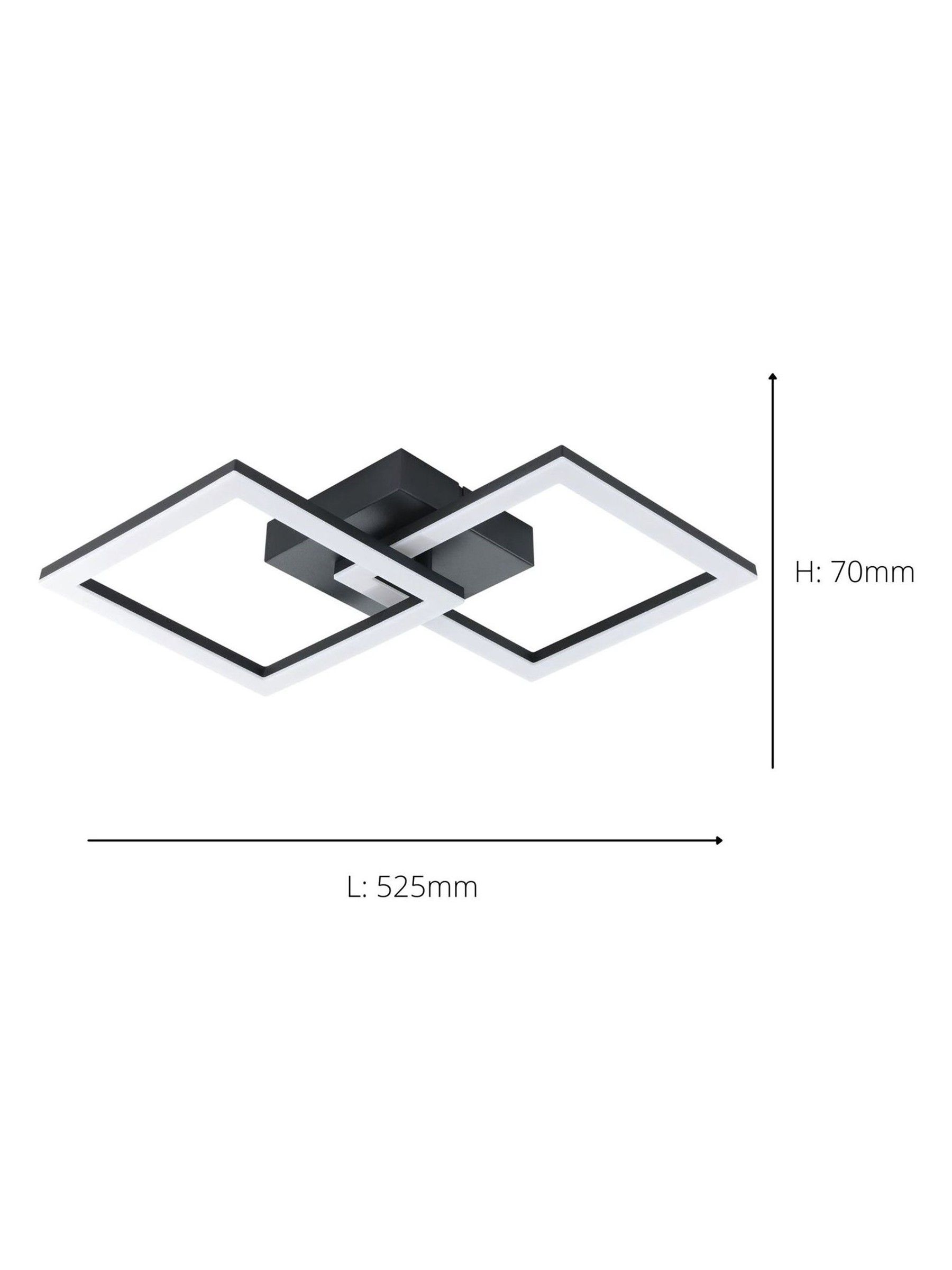 Buy Eglo black Basic Palmaves-E LED Ceiling Light, 3000K from the Next ...
