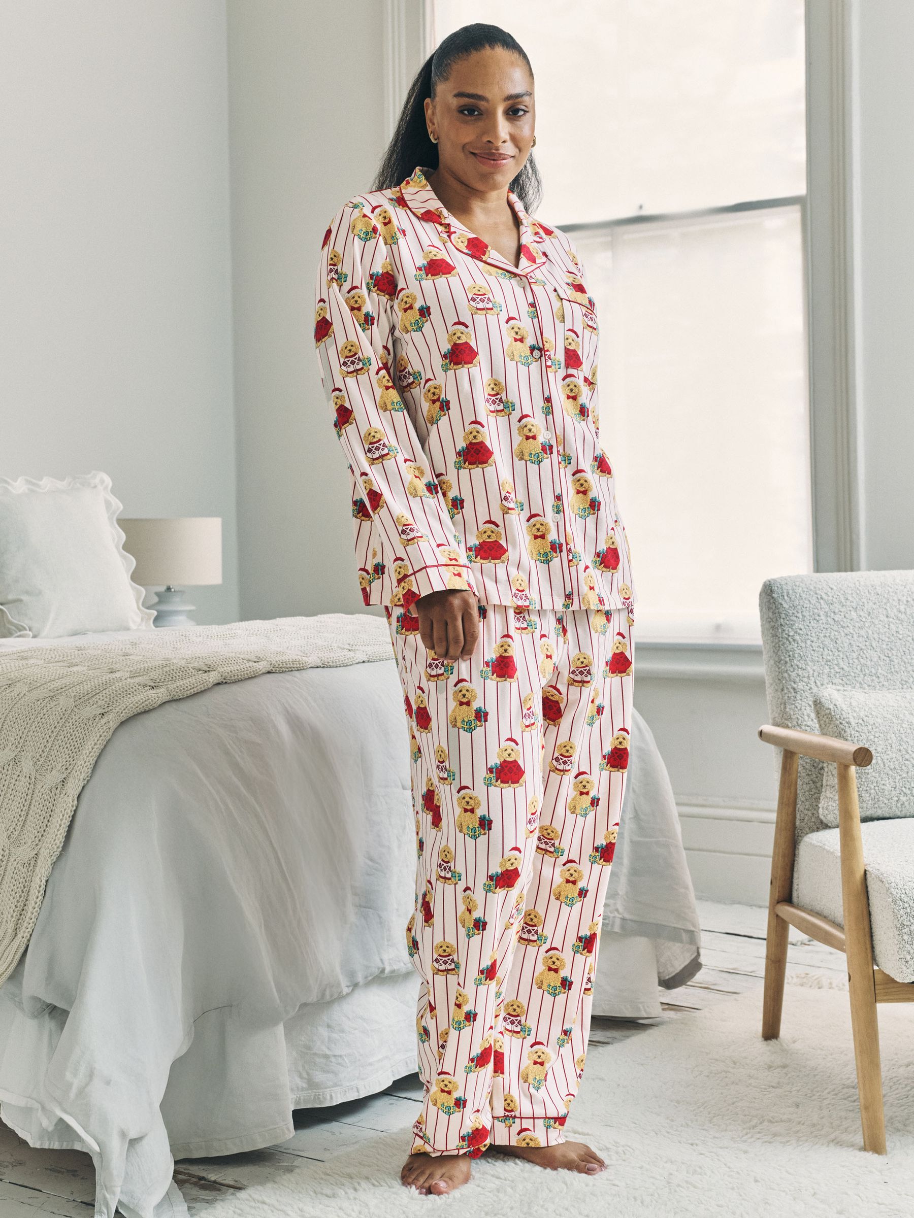 Buy Chelsea Peers Off White Cotton Chip the Christmas Cockapoo Dog ...