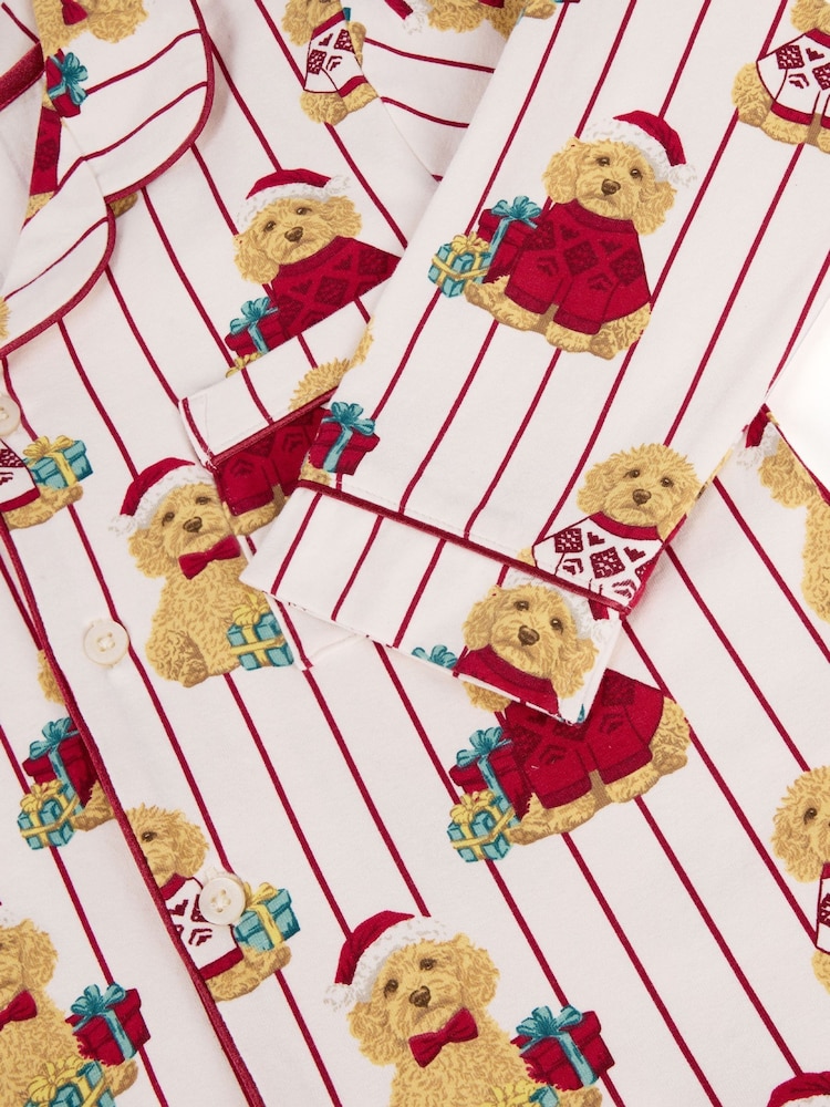 Buy Chelsea Peers Natural Cotton Chip the Christmas Cockapoo Dog Print ...