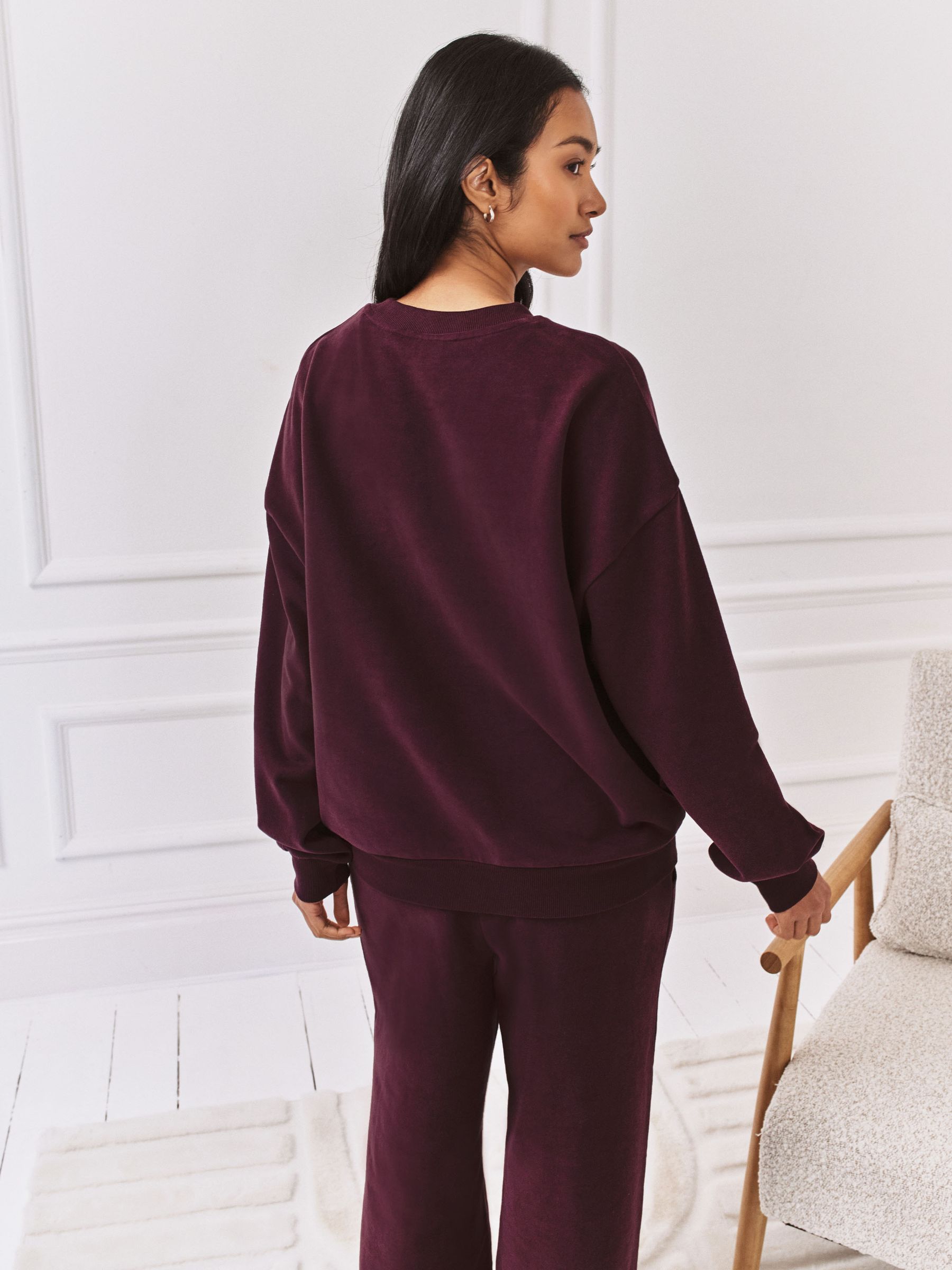 Buy Chelsea Peers Red Embroidered Script Logo Sweatshirt from Next ...