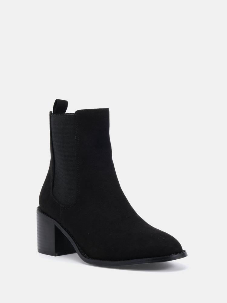 Buy Novo Black Wide Fit Juno Block Heel Chelsea Ankle Boots from Next ...
