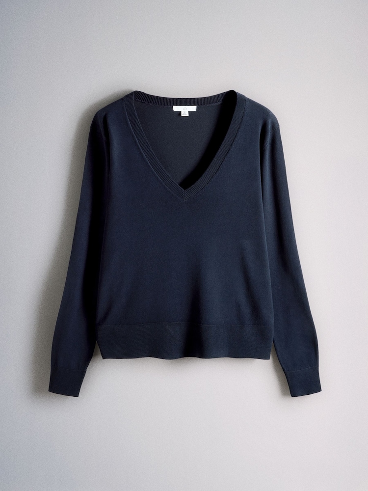 Buy The Set 4 Pack 4 Pack Fine Knit V-Neck Jumpers Plum/Purple/Neutral ...