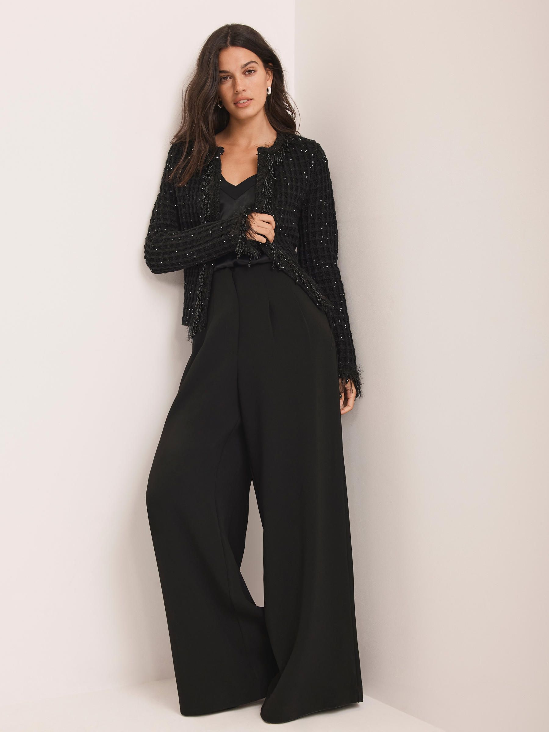 Buy Mint Velvet Black Sequin Embellished Jacket from the Next UK online ...