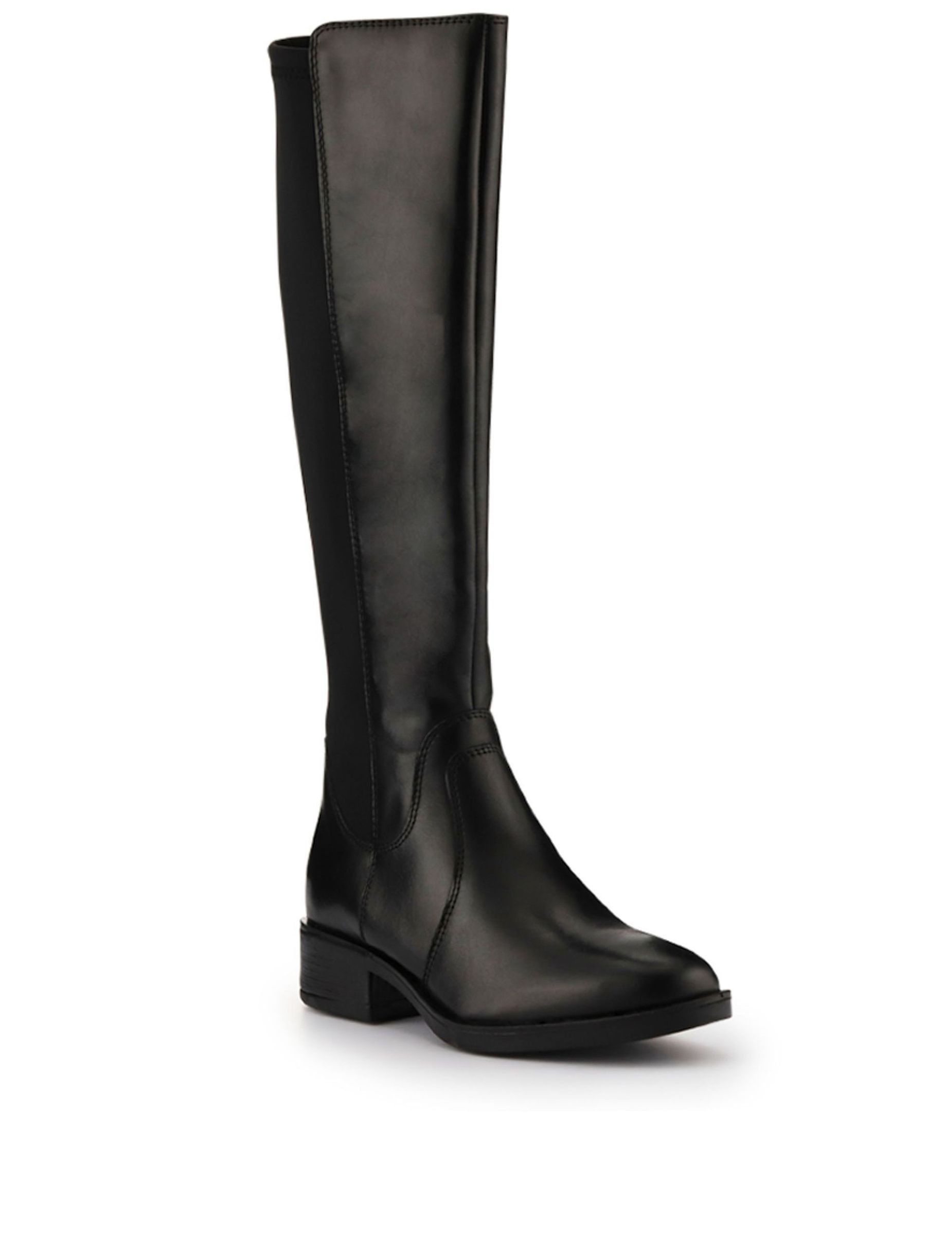 Buy Jones Bootmaker Black/Leather Ellisia Leather Stretch-Fit Long ...