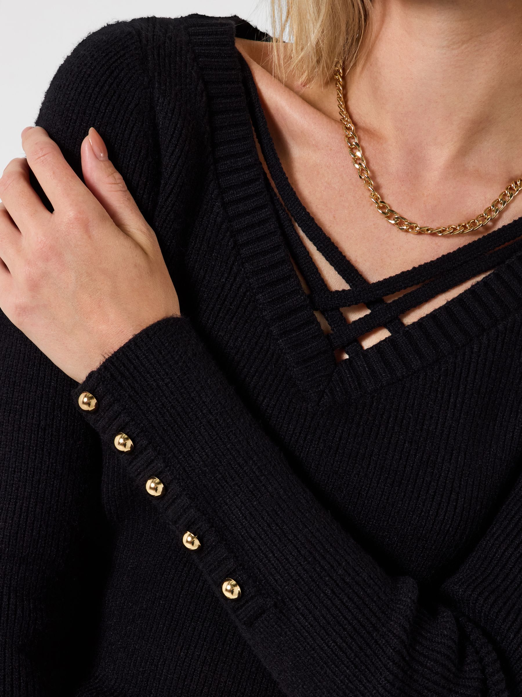 Buy Joe Browns Black Cross Front Jumper from Next Australia