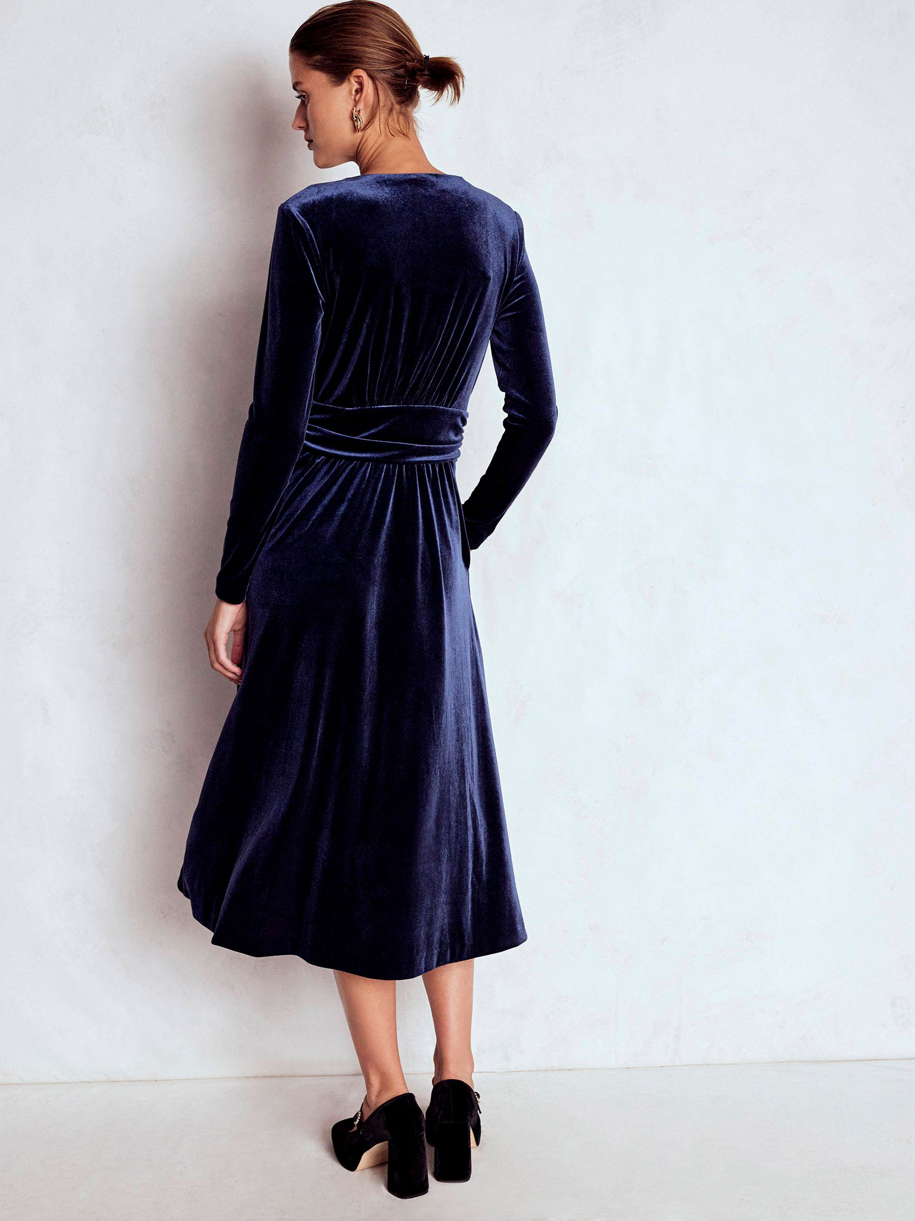 Buy Boden Blue Tilda Velvet Midi Dress from the Next UK online shop