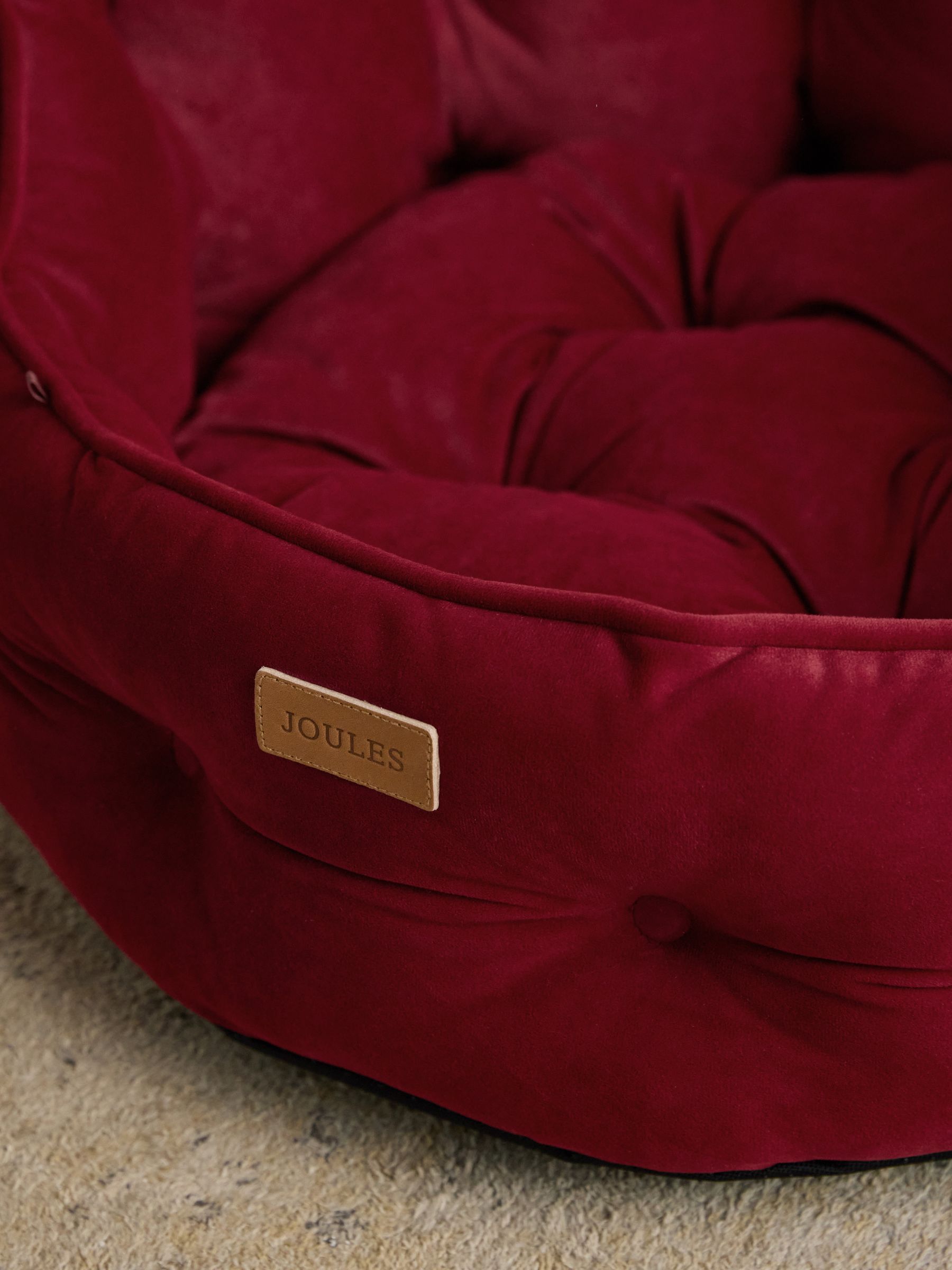 Buy Joules Burgundy Red Chesterfield Pet Bed from Next Netherlands