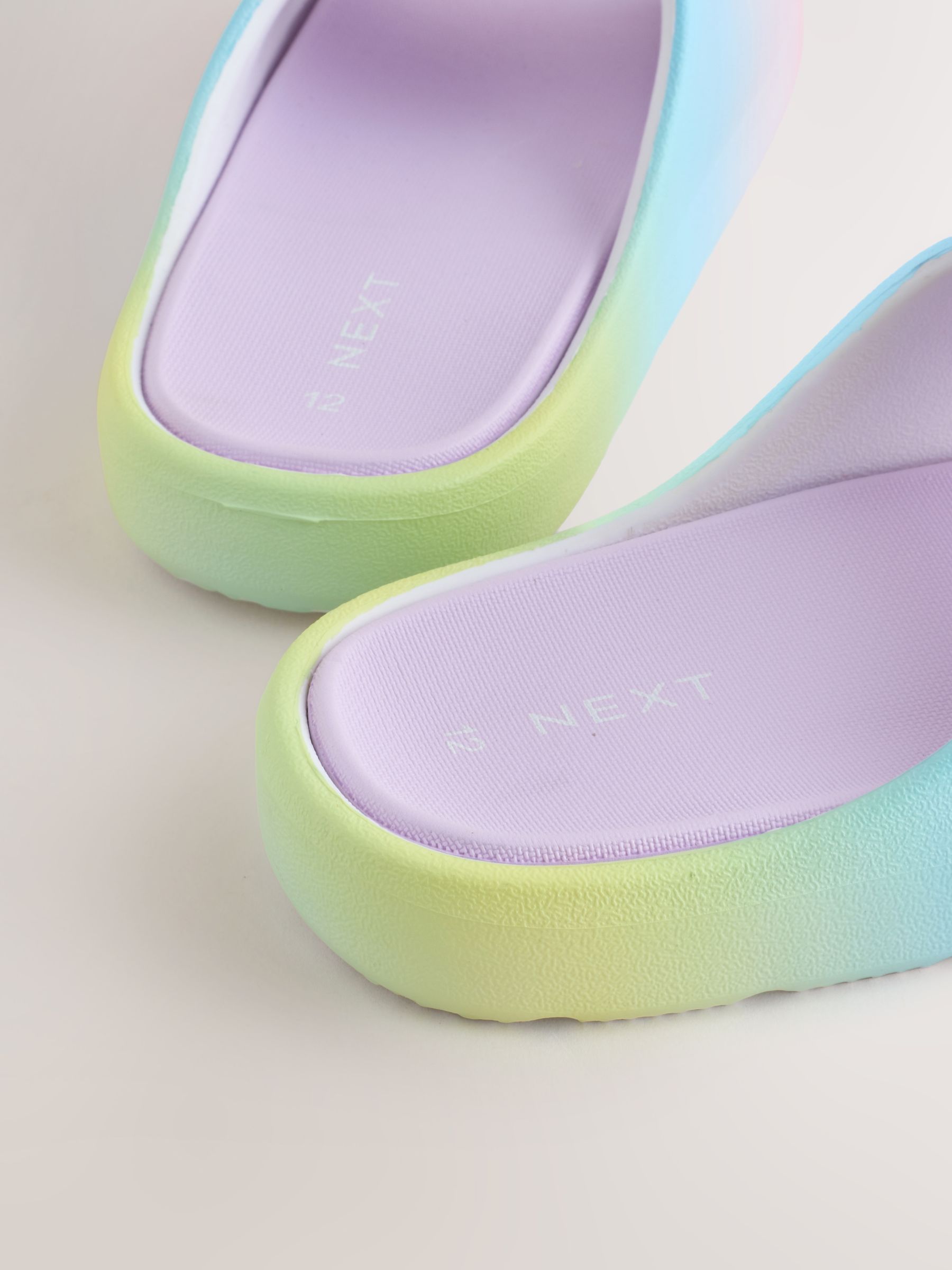 Buy Pastel Rainbow Comfort Sliders from the Next UK online shop