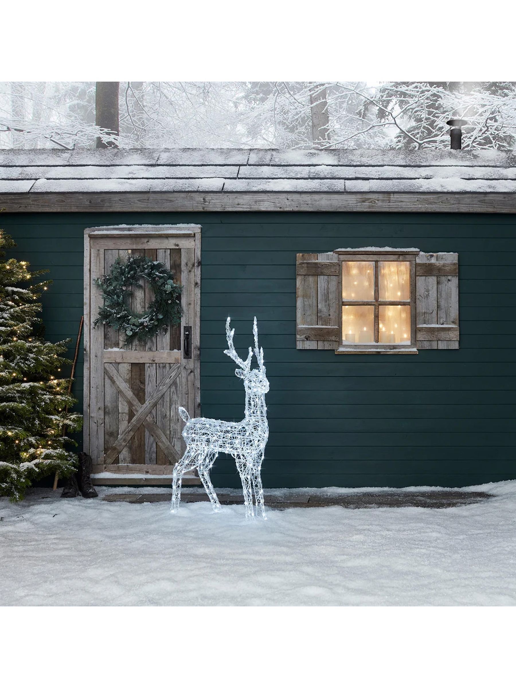 Buy Lights4fun 1.2m Acrylic Stag LED Light Up Reindeer from the Next UK ...