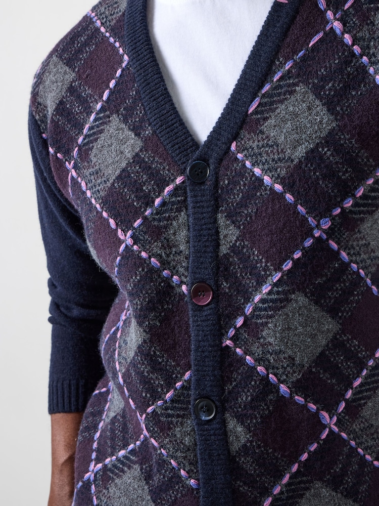 Buy Joe Browns Blue Stylish Long Sleeve V-Neck Cardigan from Next Czech ...