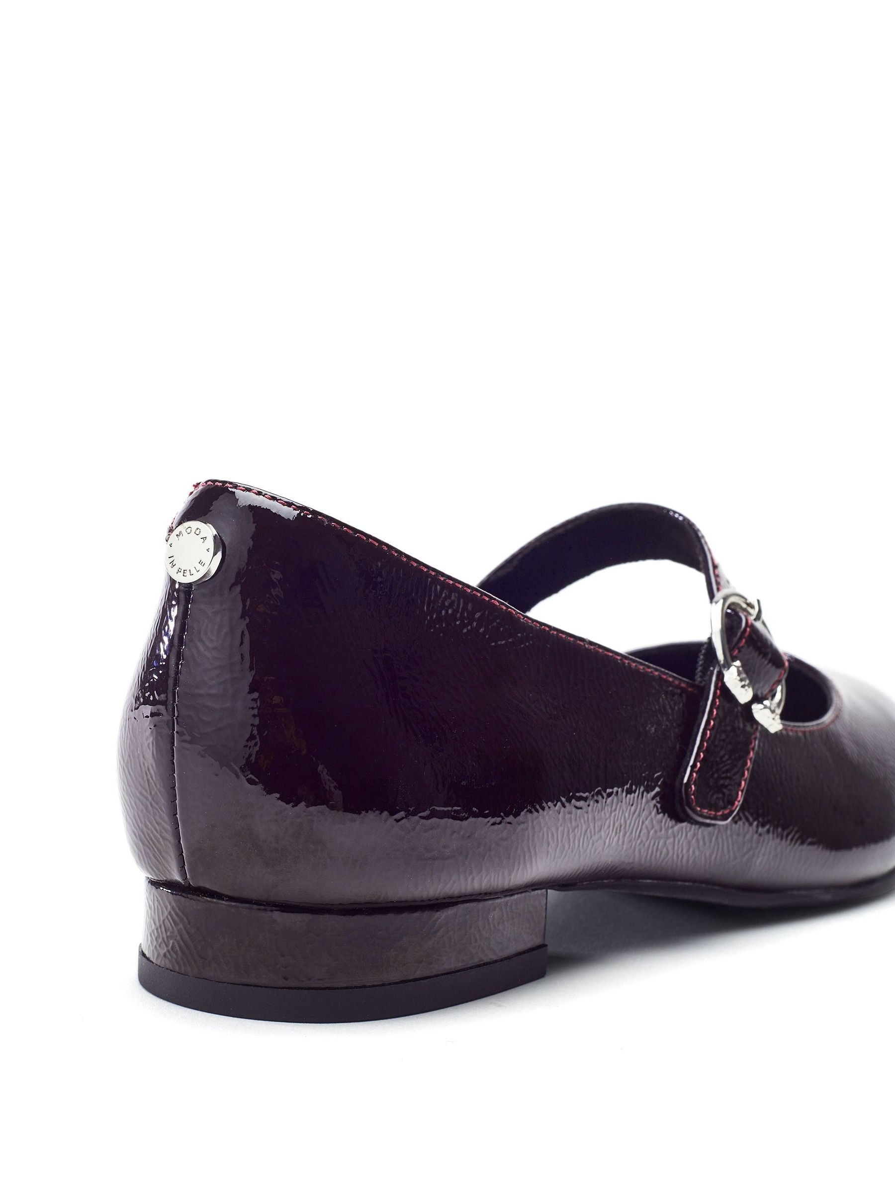 Buy Moda in Pelle Red Firuta Flat Maryjane Smart Shoes from Next Israel