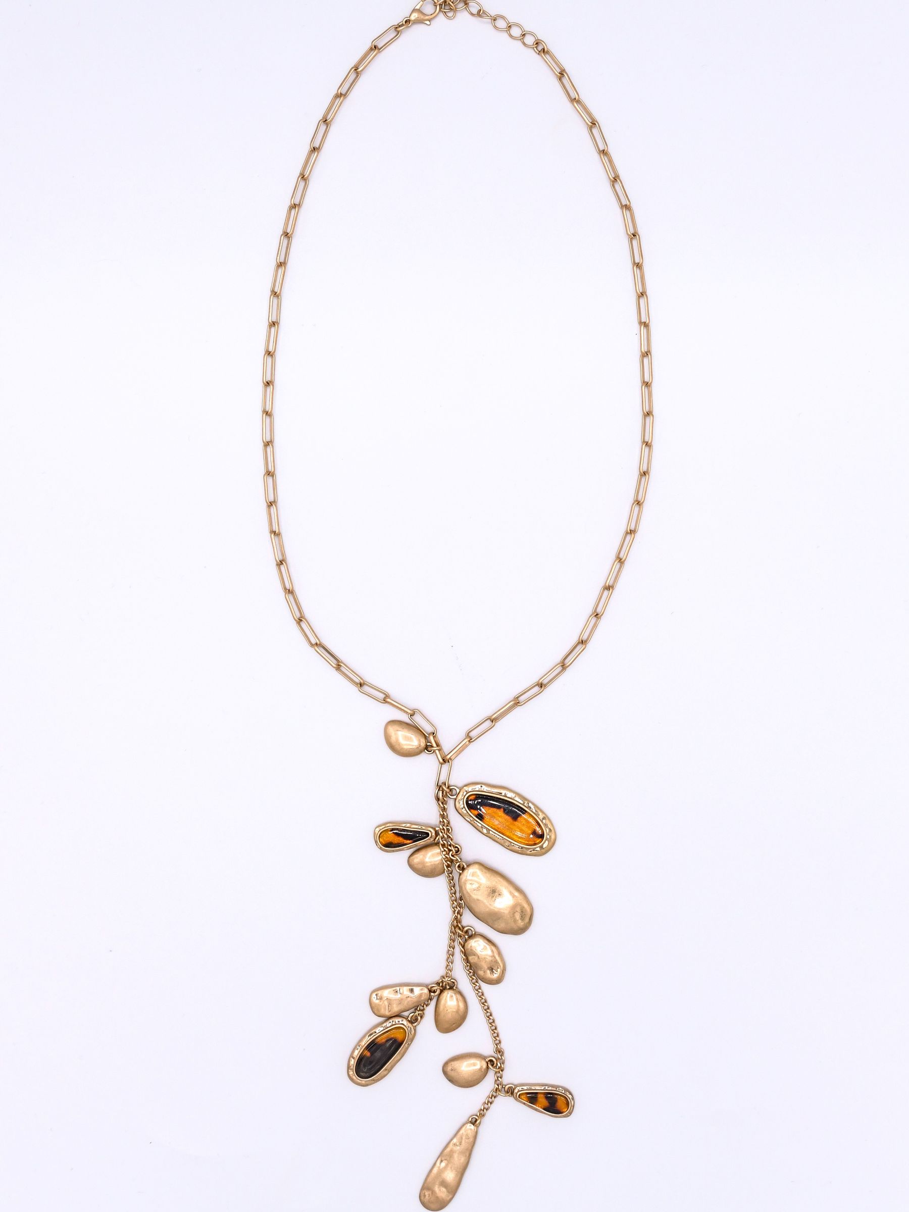 Buy Bibi Bijoux Gold Tone Tortoise Shell Long Tassel Necklace from the ...