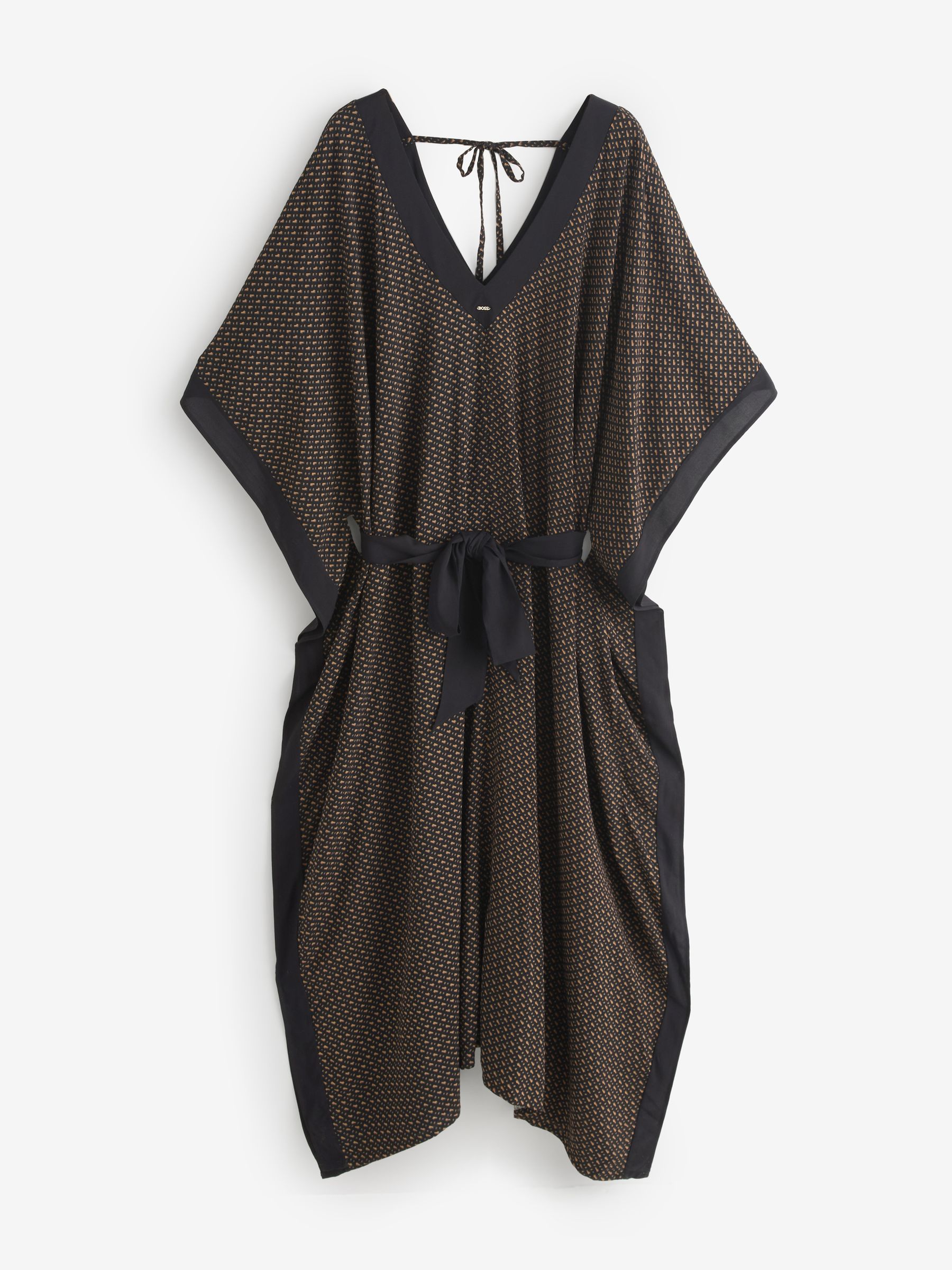 Buy BOSS Brown All Over Print Monogram Logo Kaftan Cover-Up from Next ...