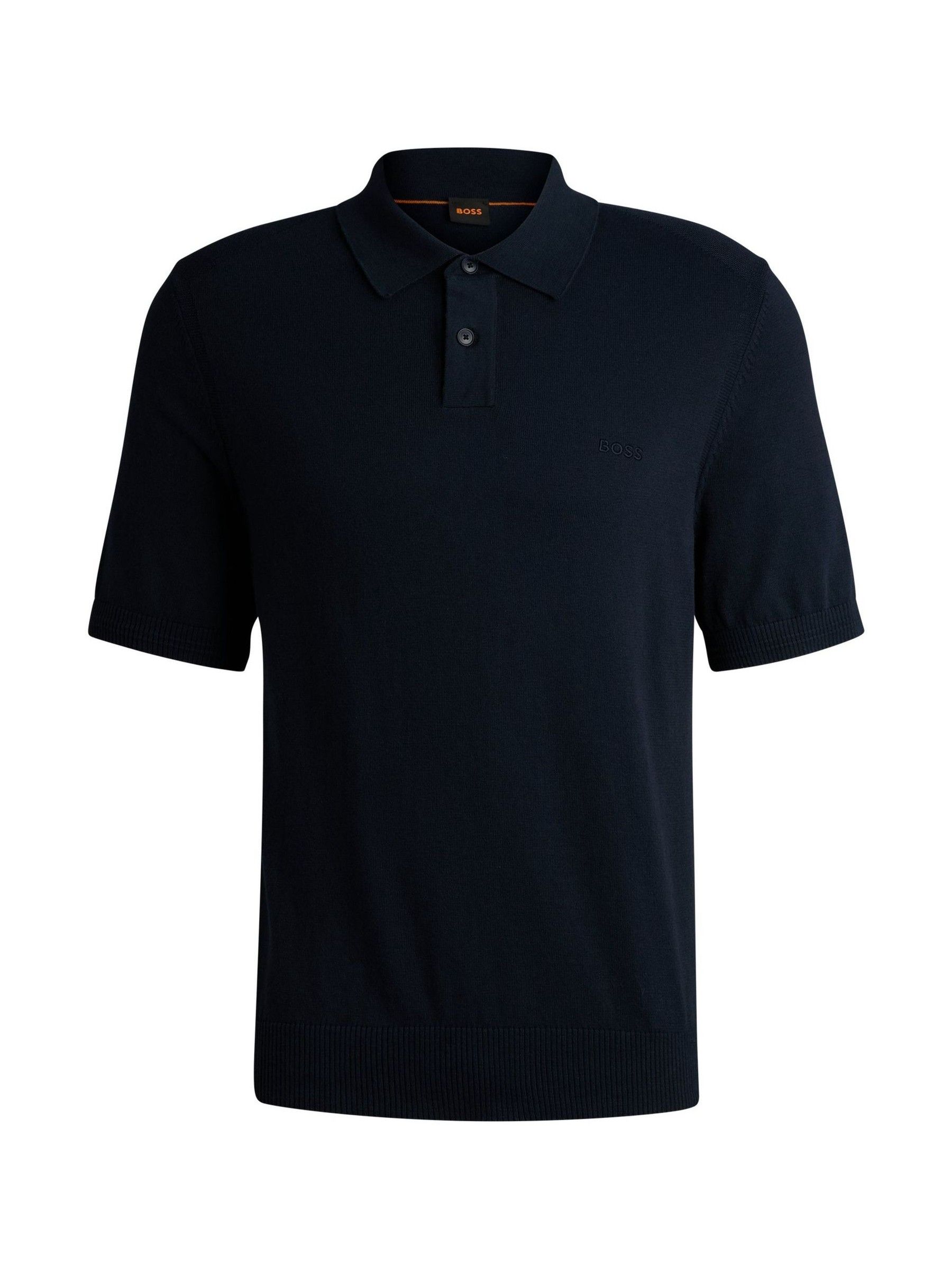 Buy BOSS Dark Blue Asac Knitted Polo Shirt from Next Australia