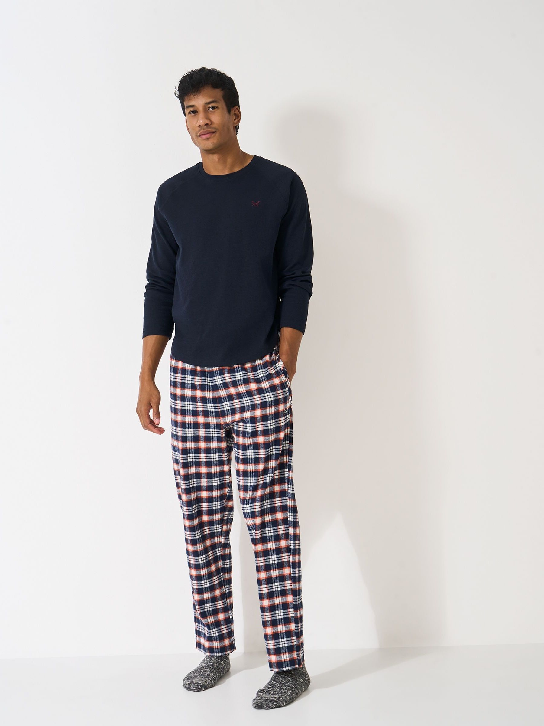 Buy Crew Clothing Blue Long Sleeve Waffle T-Shirt from Next India