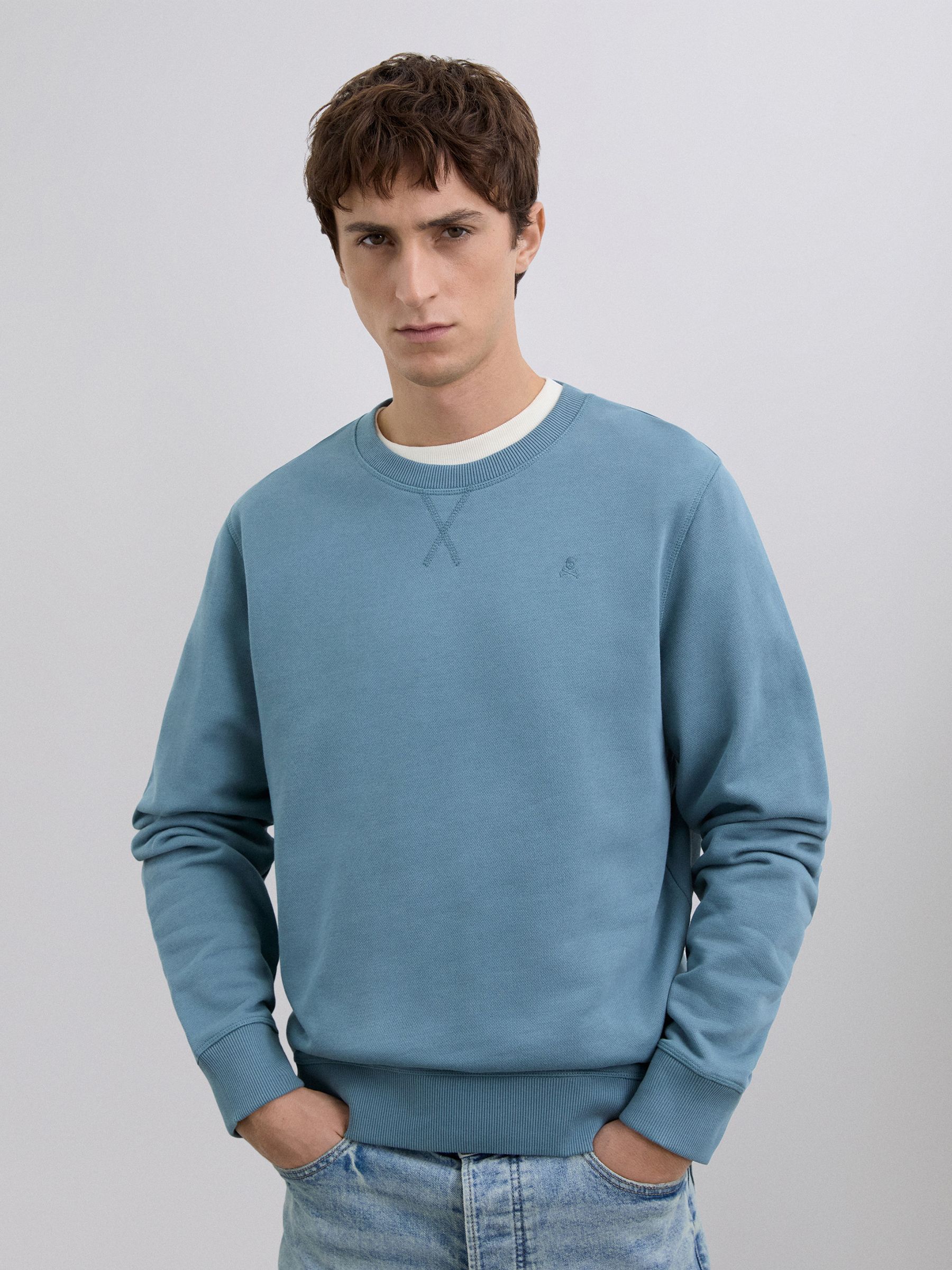 Buy Scalpers Green Haze Embroidered Skull Sweatshirt from Next USA