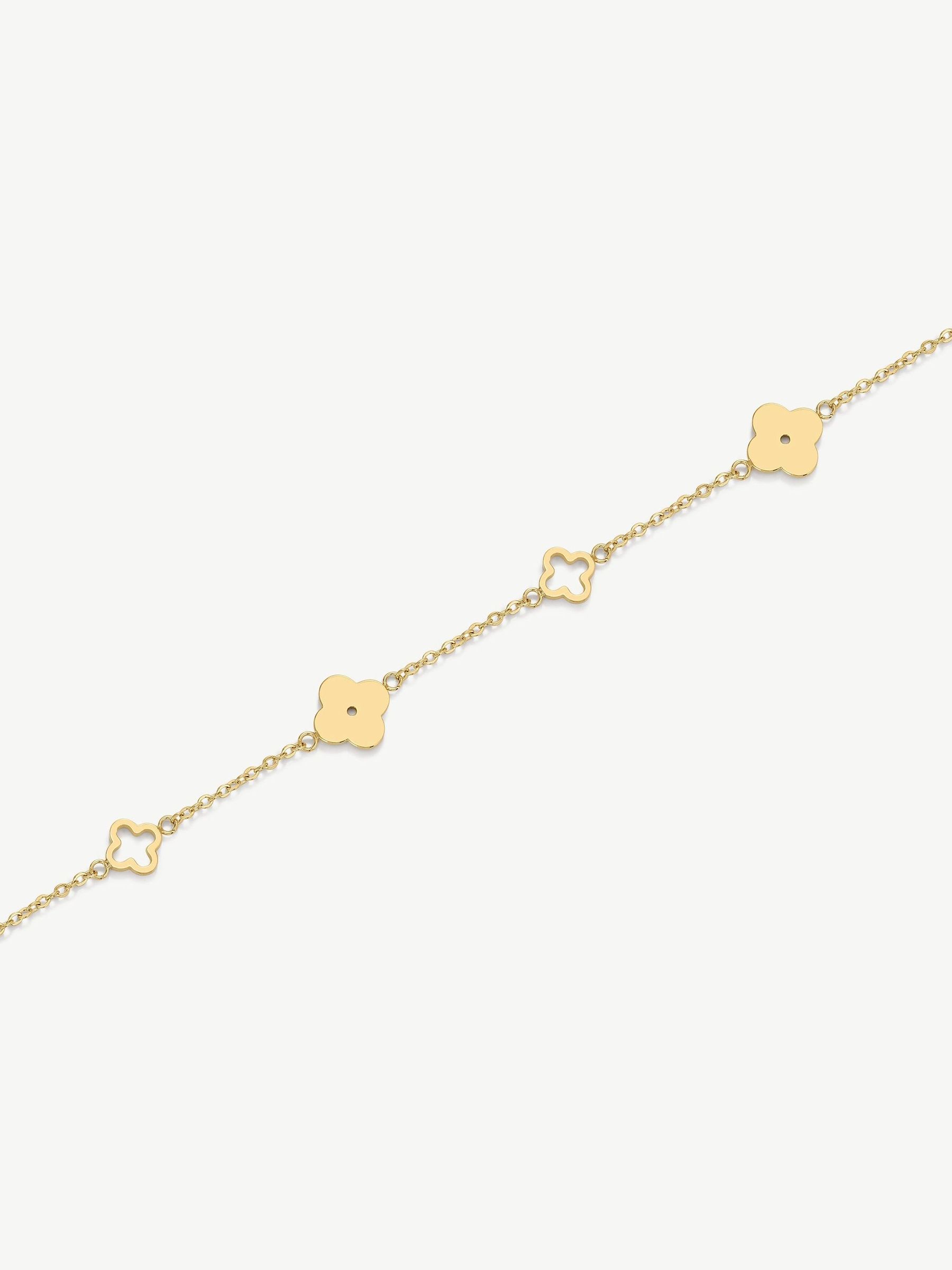 Buy D.Louise Gold Tone Waterproof Multi Clover Bracelet from the Next ...