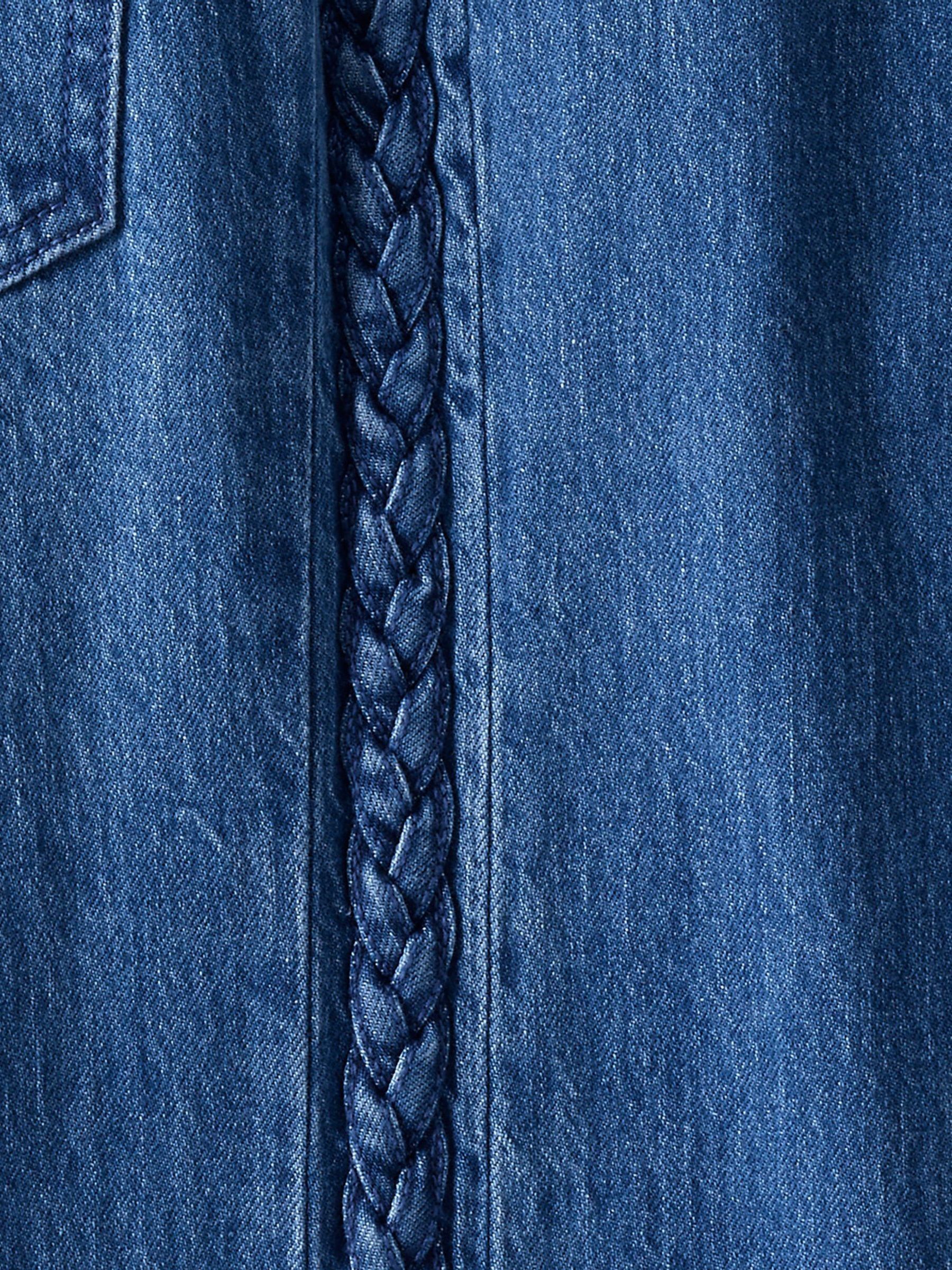 Buy Lands' End Blue High Waisted Wide Leg Braid Jeans from Next Ireland