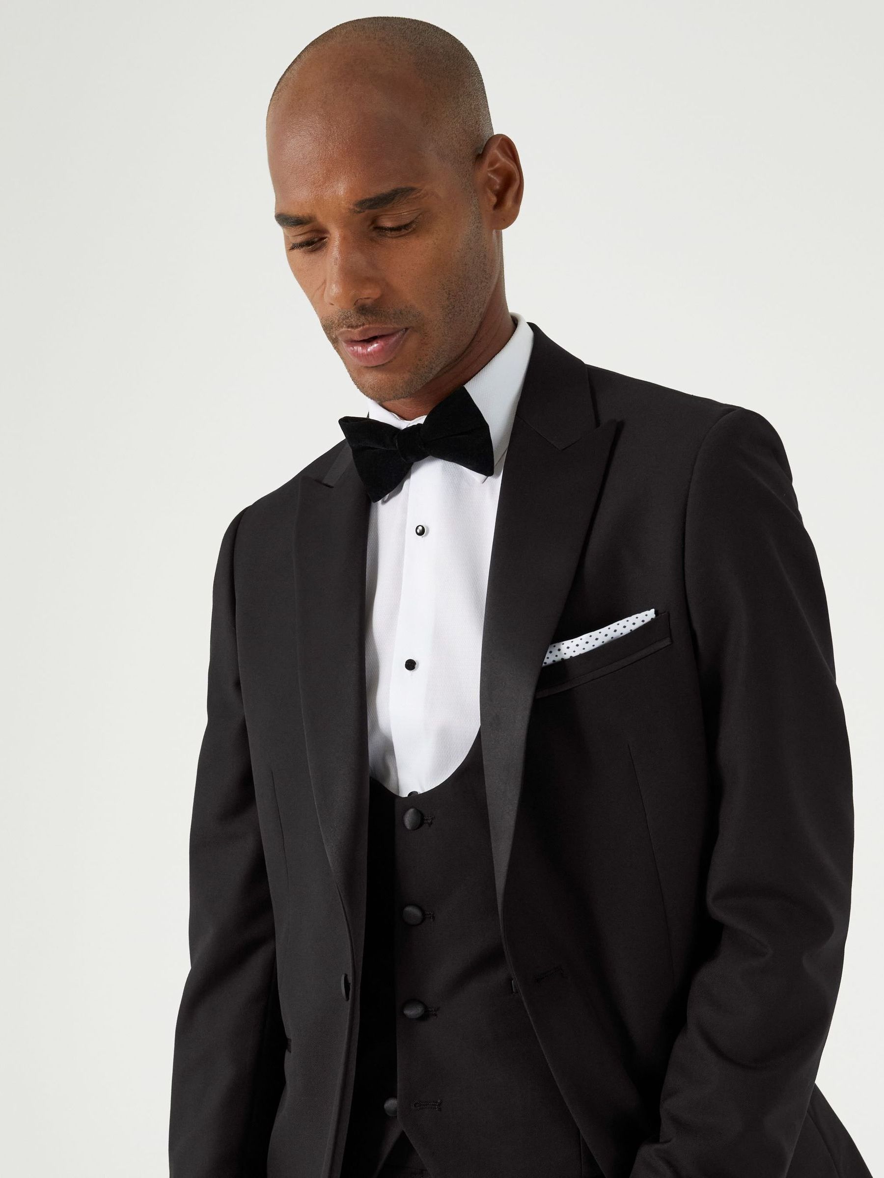 Buy Skopes Black Tailored Fit Sinatra Fit Dinner Suit Jacket from the ...