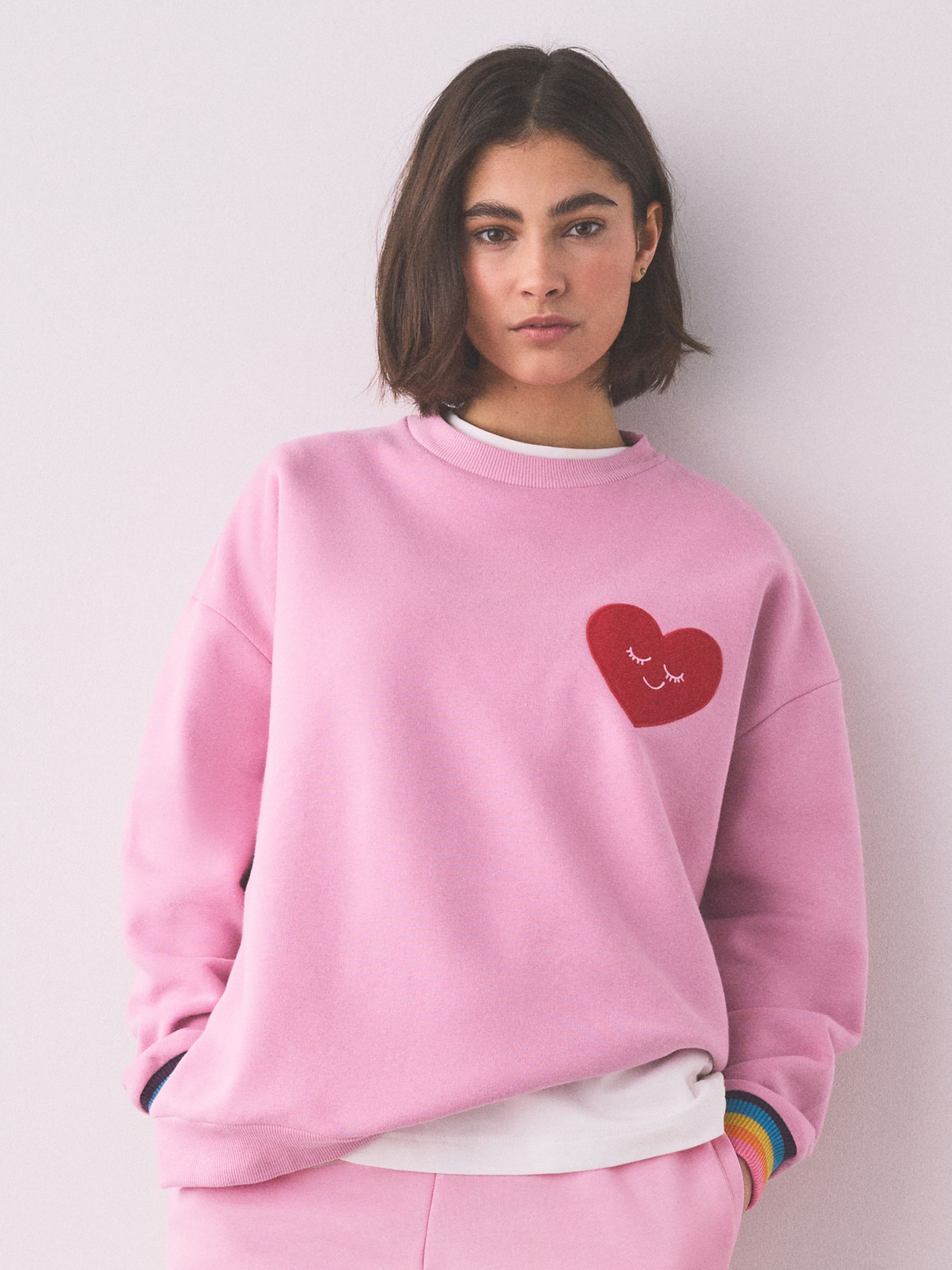 Buy Little Bird by Jools Oliver Baby Pink Oversized Crew Neck ...