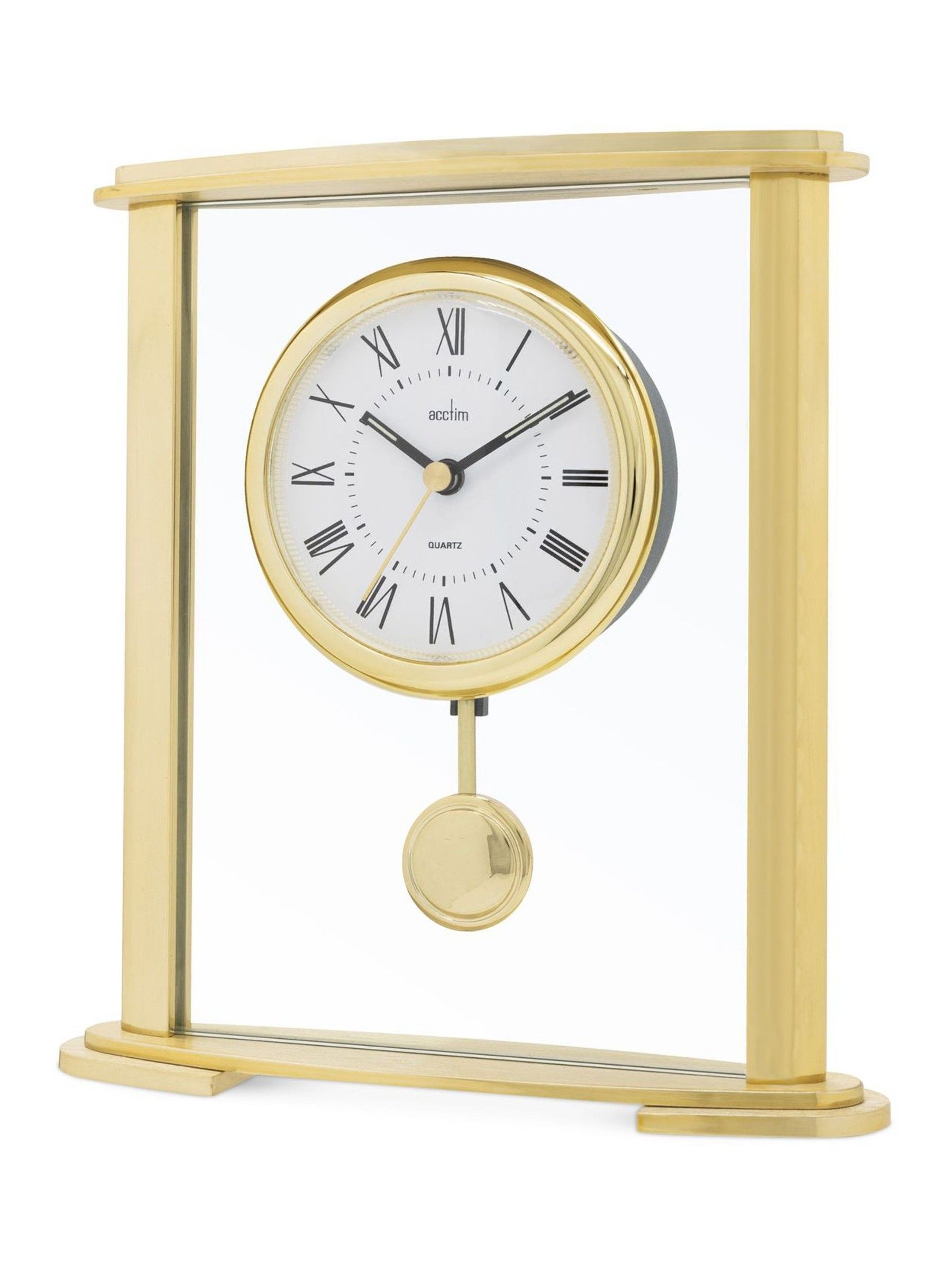 Buy Acctim Clocks Gold Coloured Welwyn Metal Table Clock from the Next ...