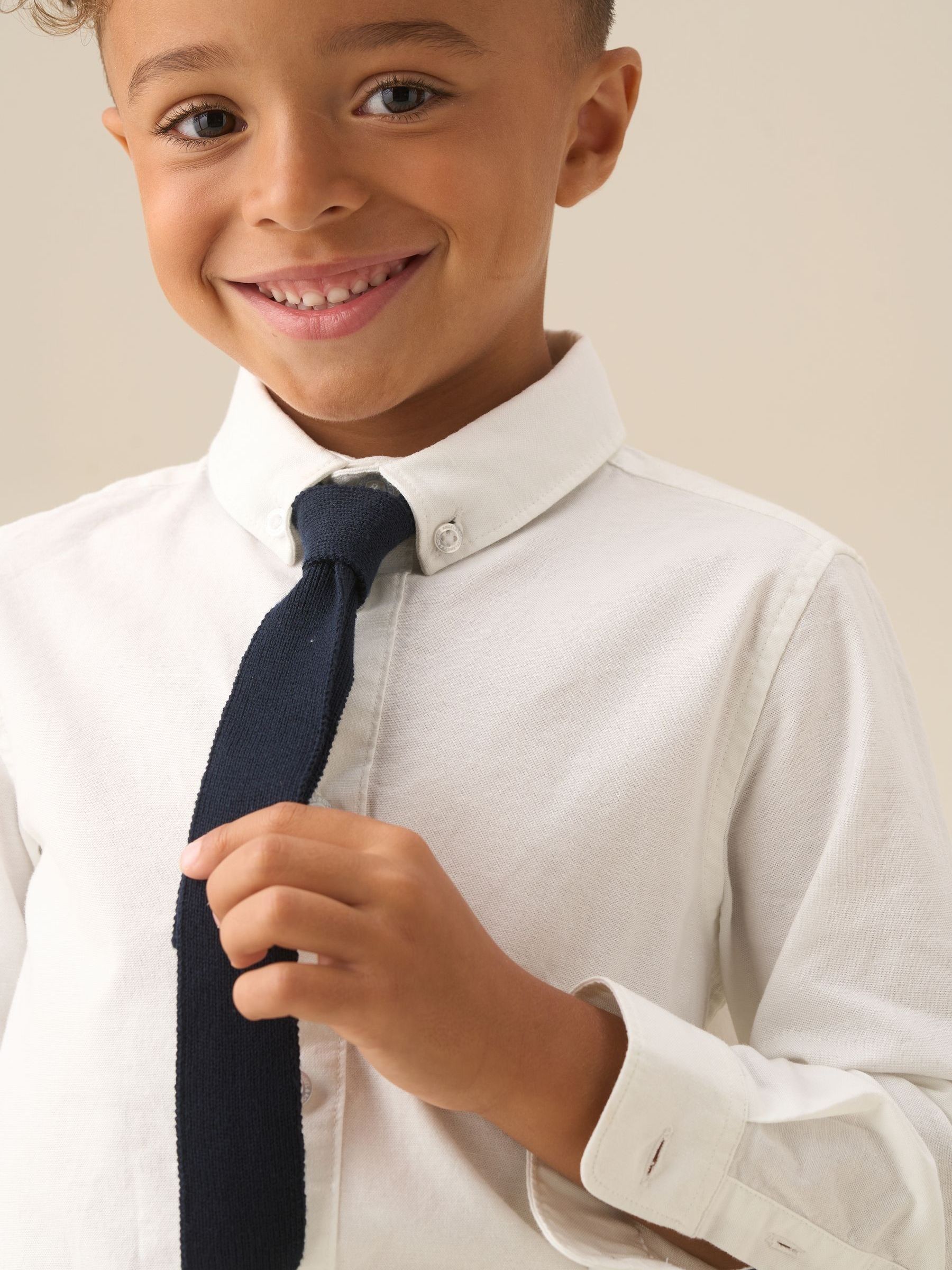 Buy Angel & Rocket White Oscar Classic Oxford Shirt And Tie Set from the Next UK online shop