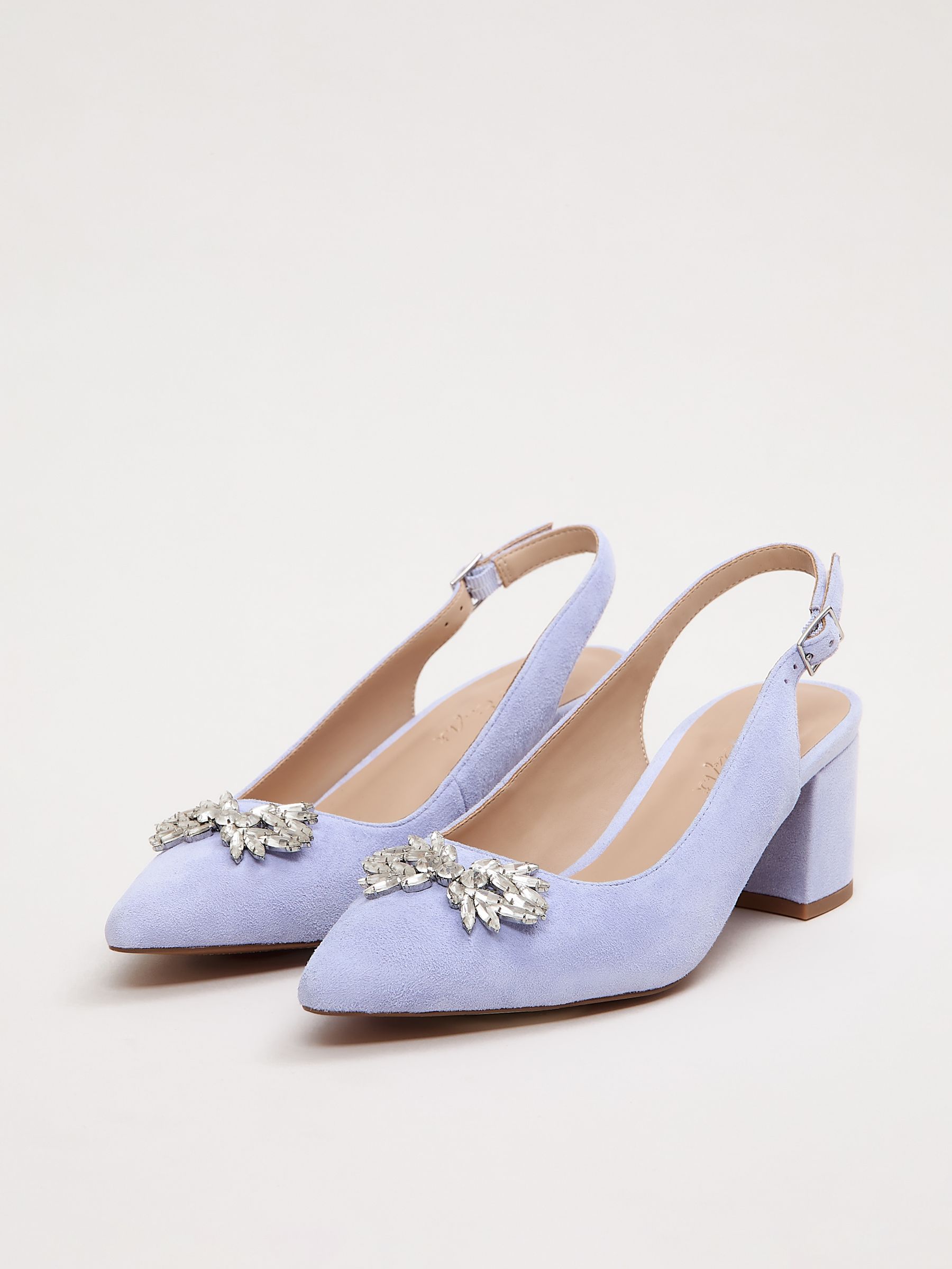 Buy Phase Eight Purple Sparkle Block Heels from the Next UK online shop