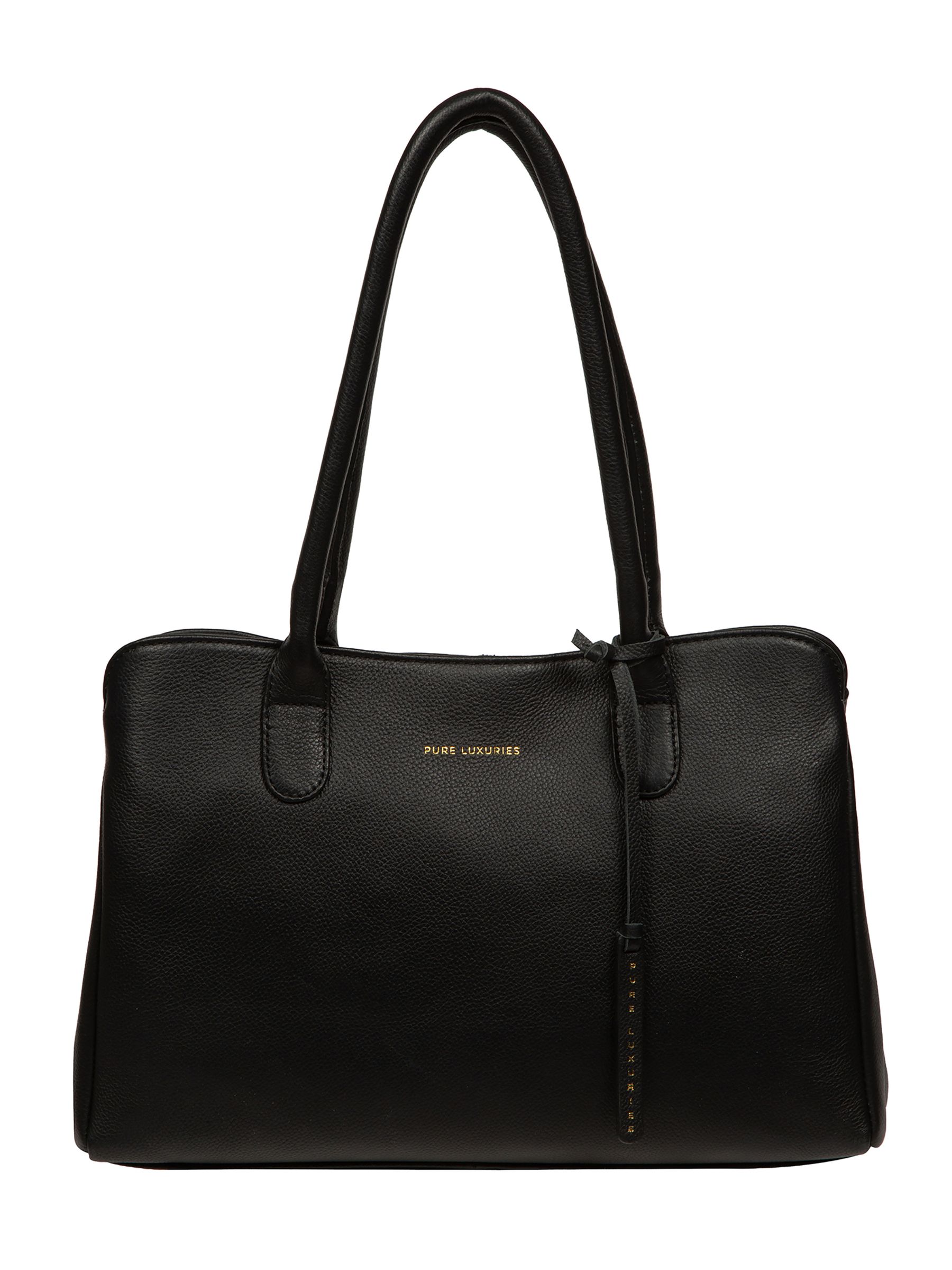 Buy Pure Luxuries London Black Aysgarth{Sq} Leather Handbag from Next ...