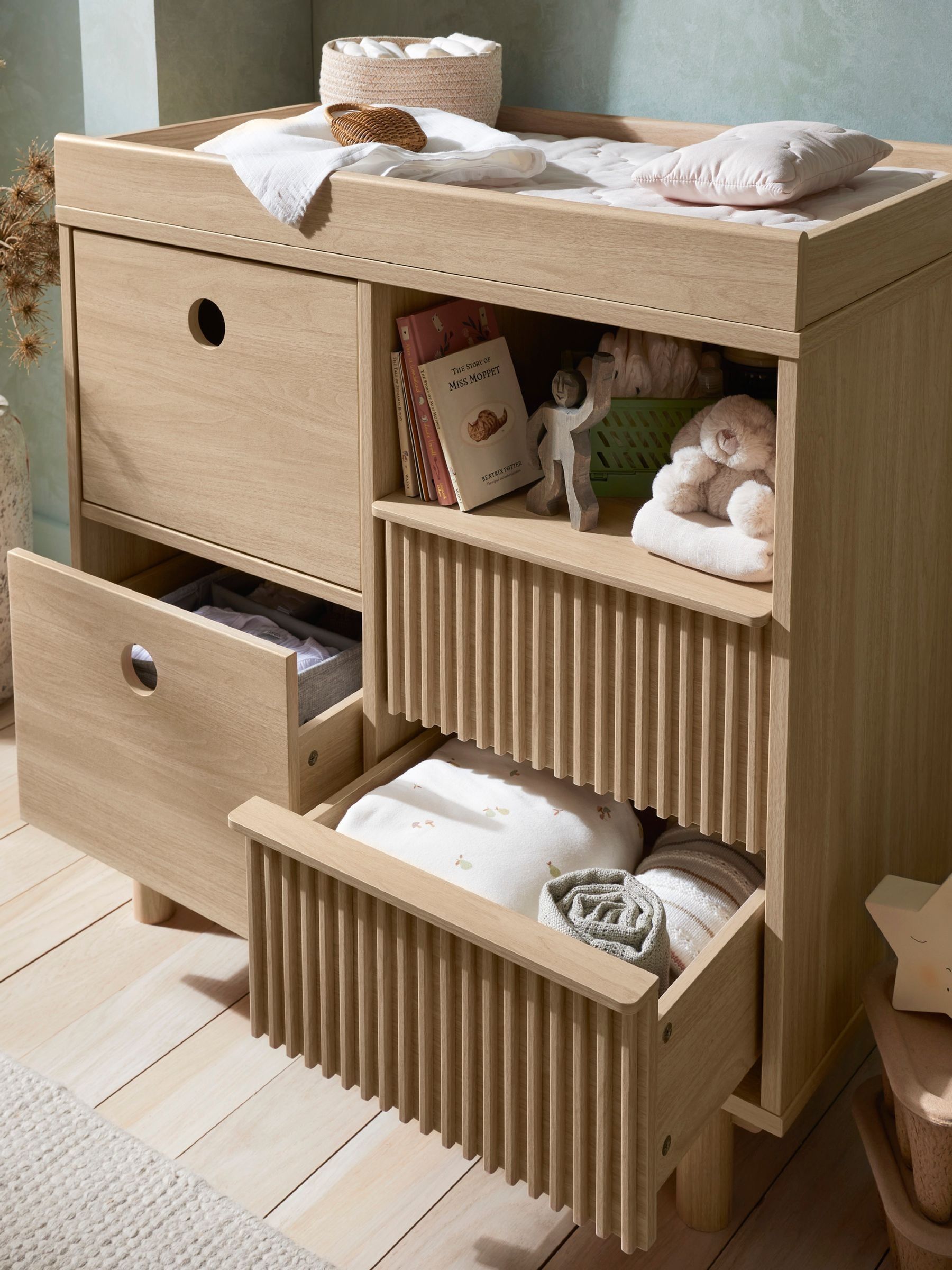 Buy Mamas & Papas Oak Effect Oska Narrow Dresser Changer from the Next ...